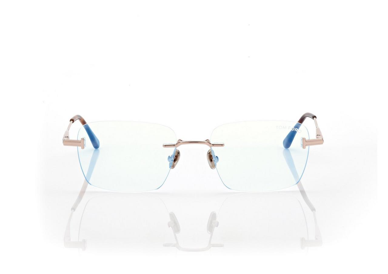 BLUE BLOCK RECTANGULAR OPTICALS | TOM FORD Fashion