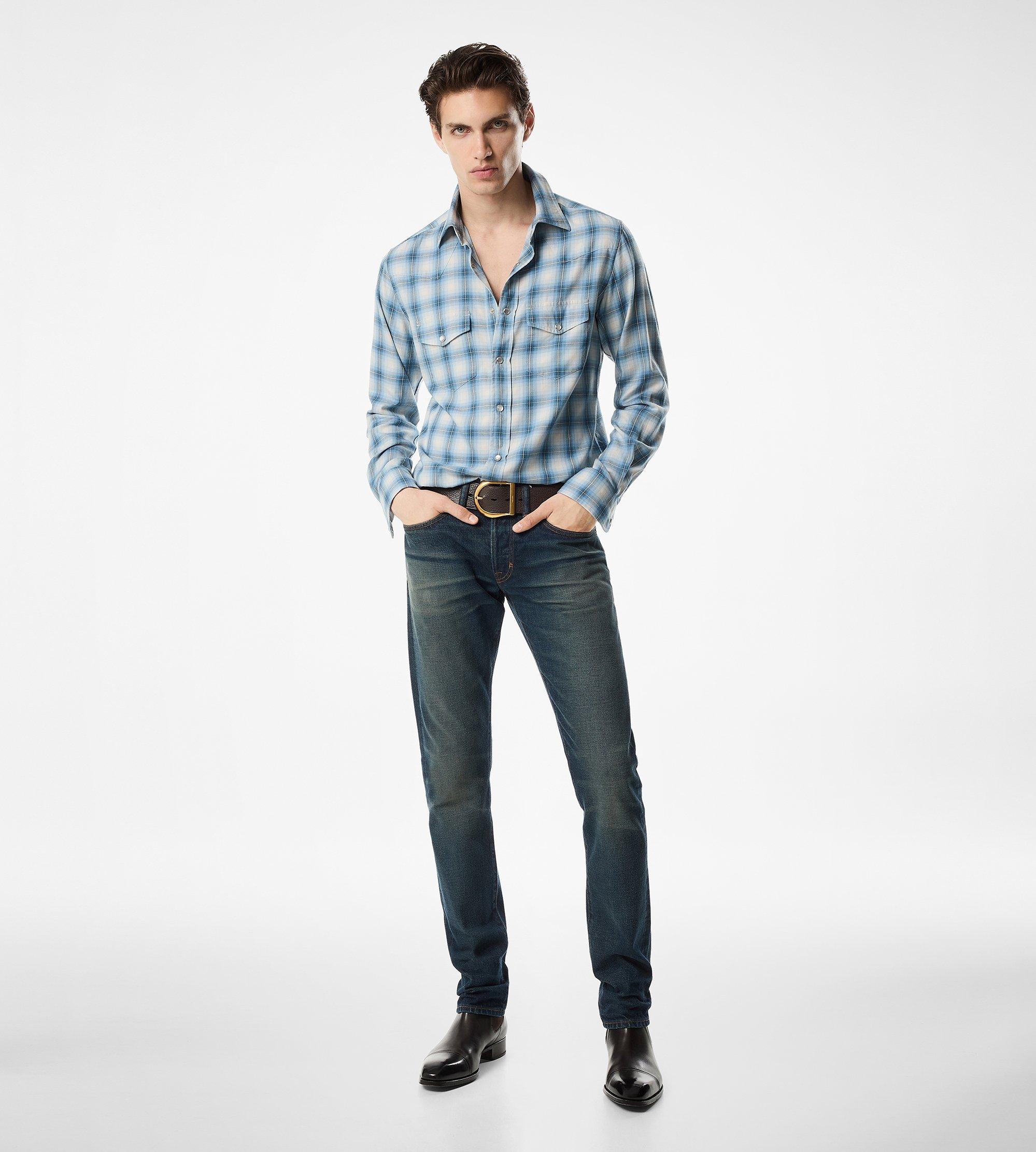 DEGRADE OVERCHECK WESTERN SHIRT | Tom Ford Fashion DEGRADE OVERCHECK WESTERN SHIRT | Tom Ford Fashion