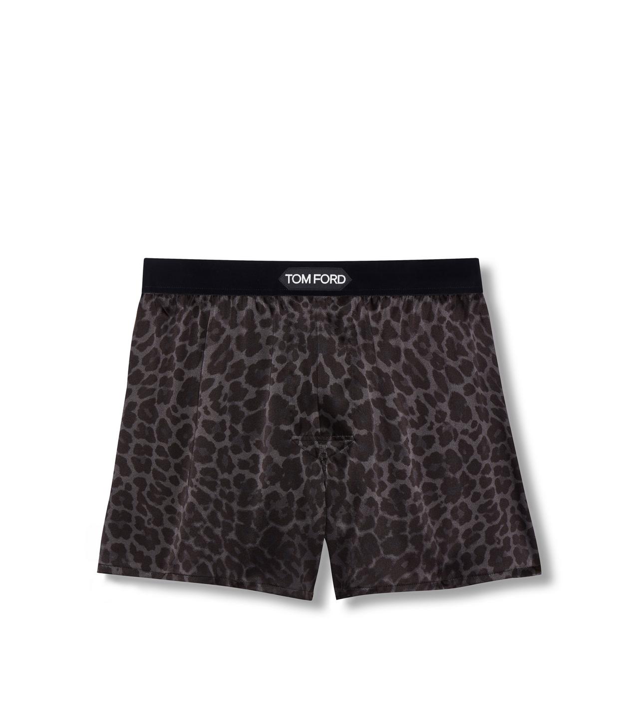 Reflective Leopard Silk Boxers