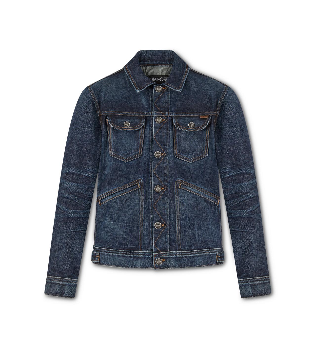 JAPANESE SELVEDGE STRETCH DENIM JACKET | Tom Ford Fashion JAPANESE SELVEDGE STRETCH DENIM JACKET | Tom Ford Fashion