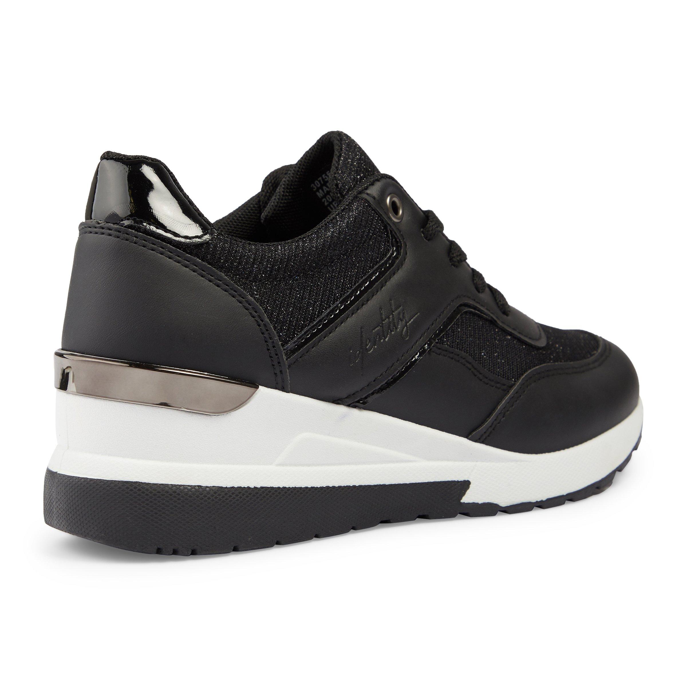 Black Wedge Sneakers