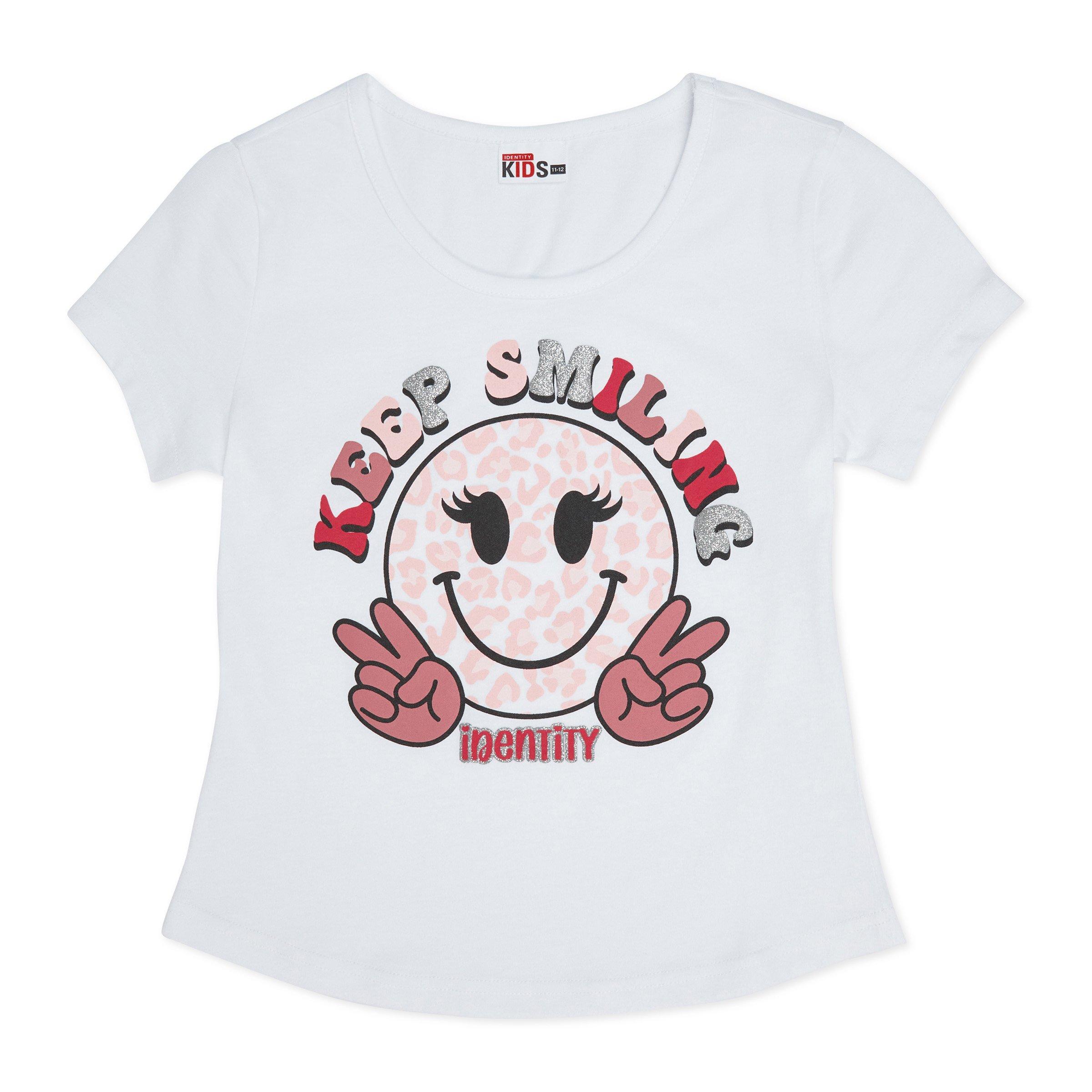 Girls White Emoji T shirt 3118043 Identity