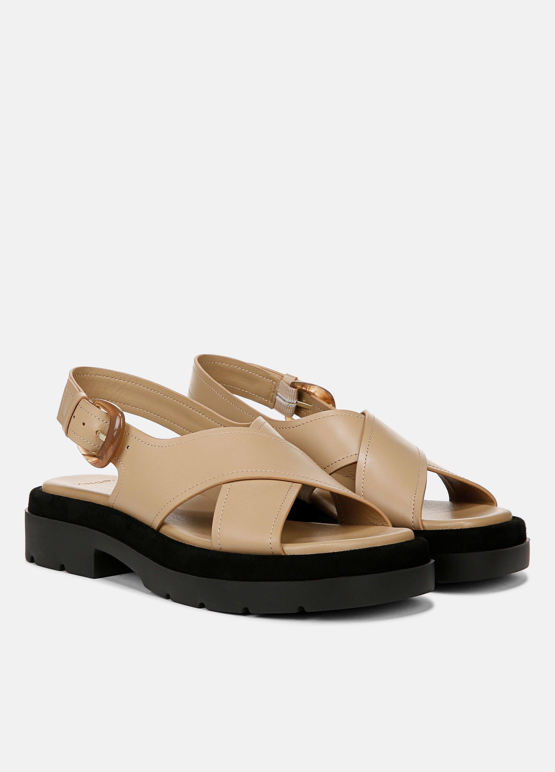 Helena Leather Lug-Sole Sandal in Shoes | Vince