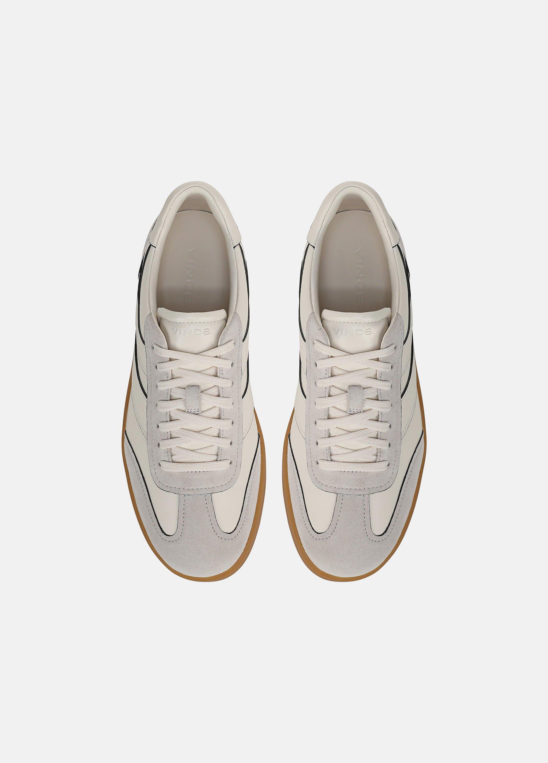 Oasis Contrast-Edge Leather & Suede Sneaker in Sneakers | Vince