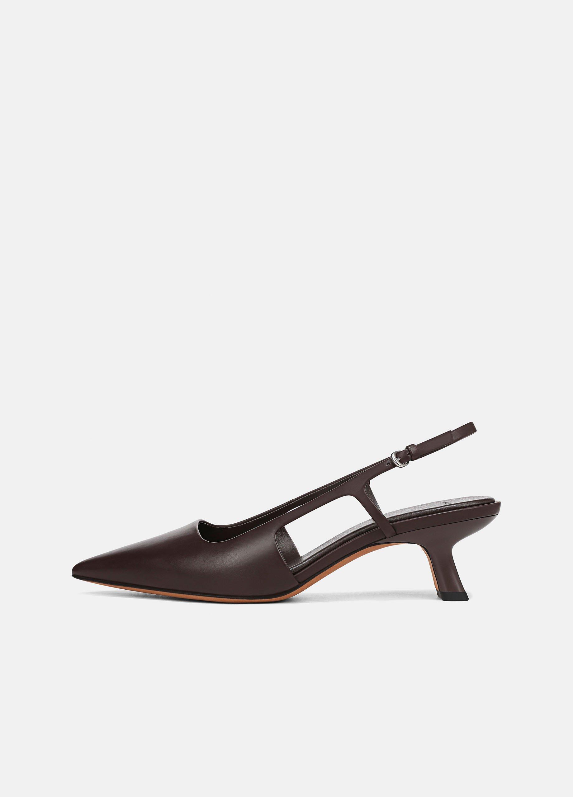 Bianca Leather Slingback Heel in Shoes | Vince