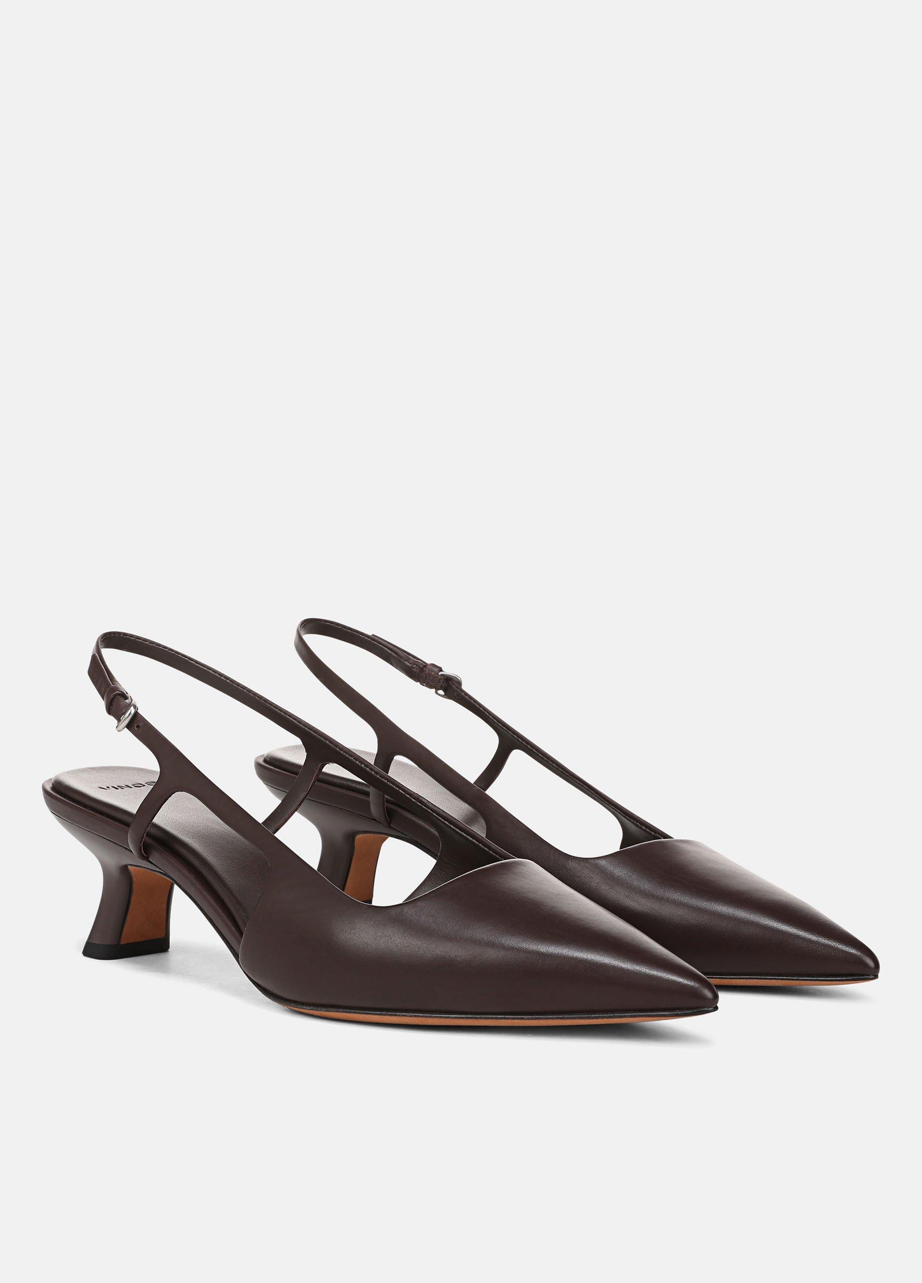 Bianca Leather Slingback Heel in Shoes | Vince
