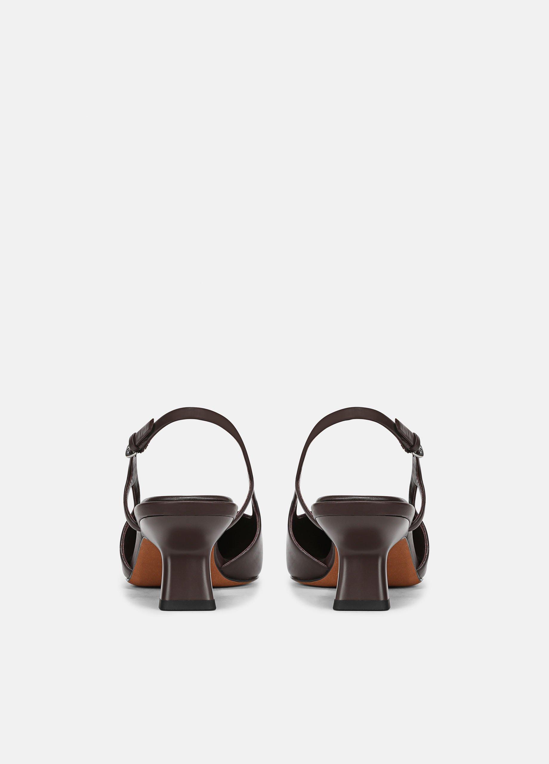 Bianca Leather Slingback Heel in Shoes | Vince