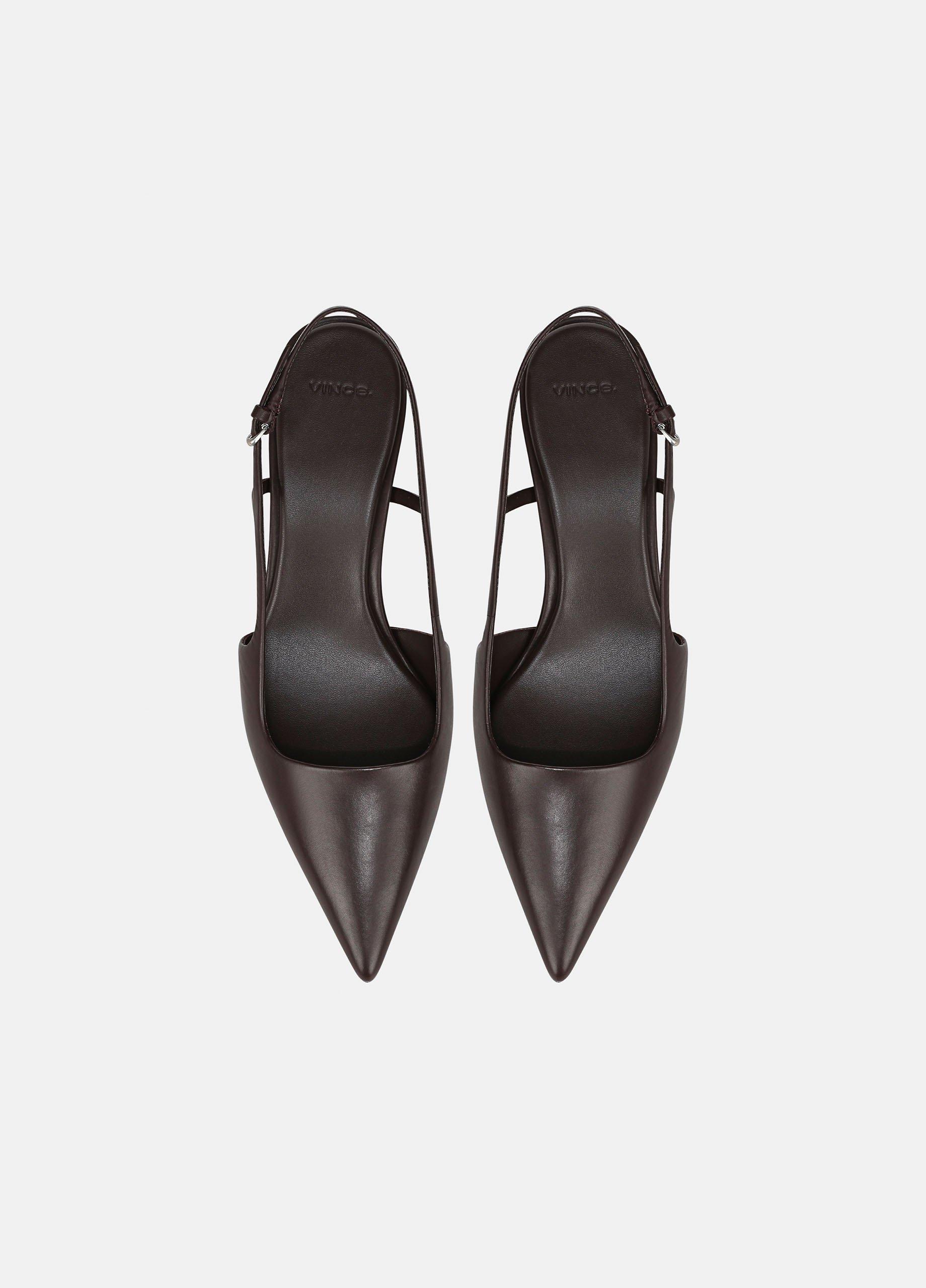 Bianca Leather Slingback Heel in Shoes | Vince