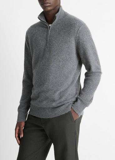 Plush Cashmere Quarter-Zip Sweater in Quarter Zip | Vince Plush Cashmere Quarter-Zip Sweater in Quarter Zip | Vince