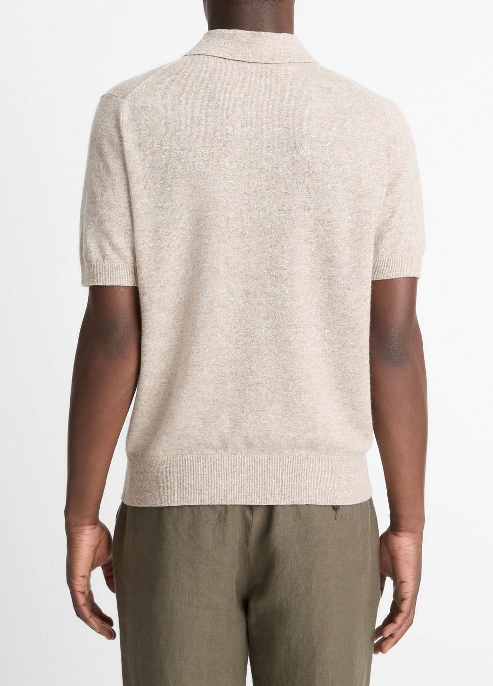 Linen, Wool & Cashmere Polo Sweater in Henleys & Polos | Vince Linen, Wool & Cashmere Polo Sweater in Henleys & Polos | Vince
