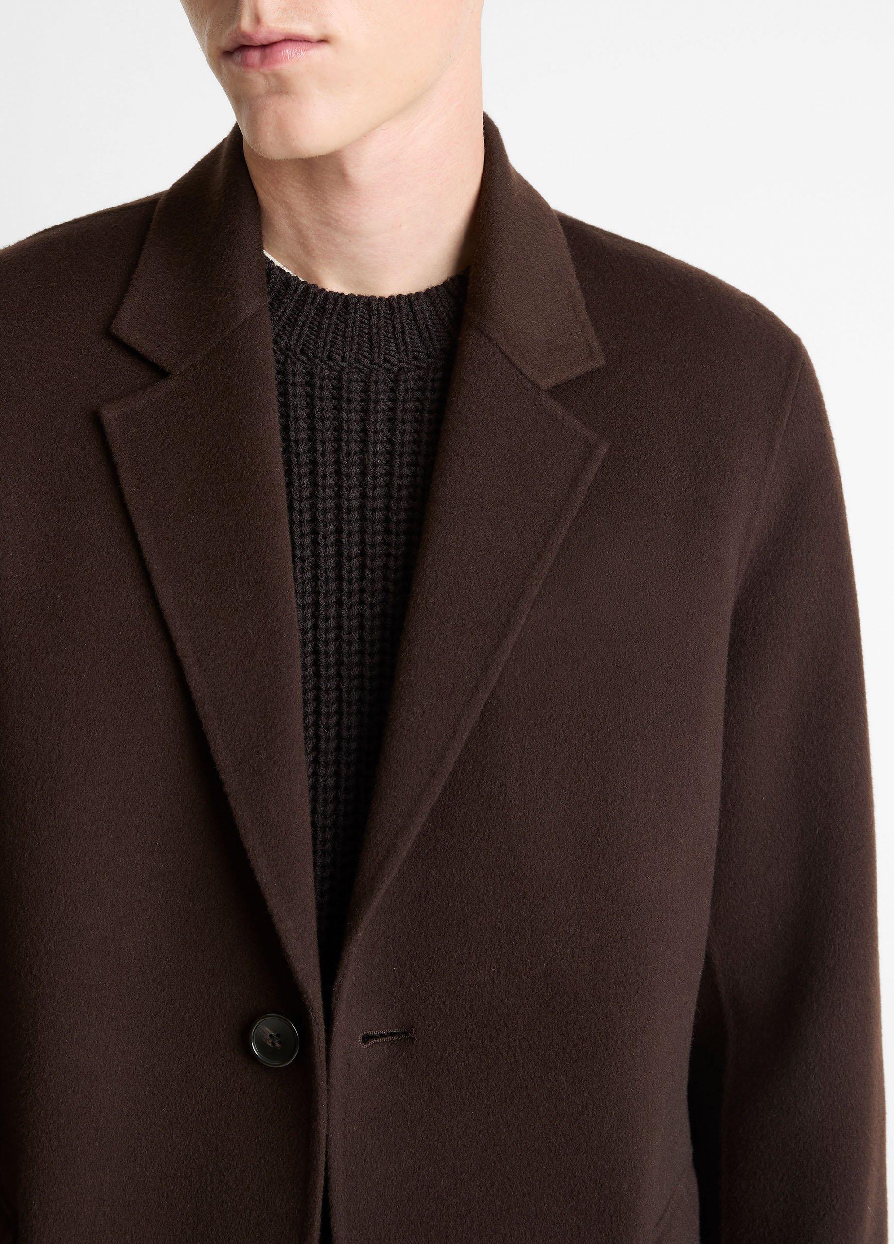 Splittable Wool-Cashmere Single-Breasted Topcoat in Coats | Vince