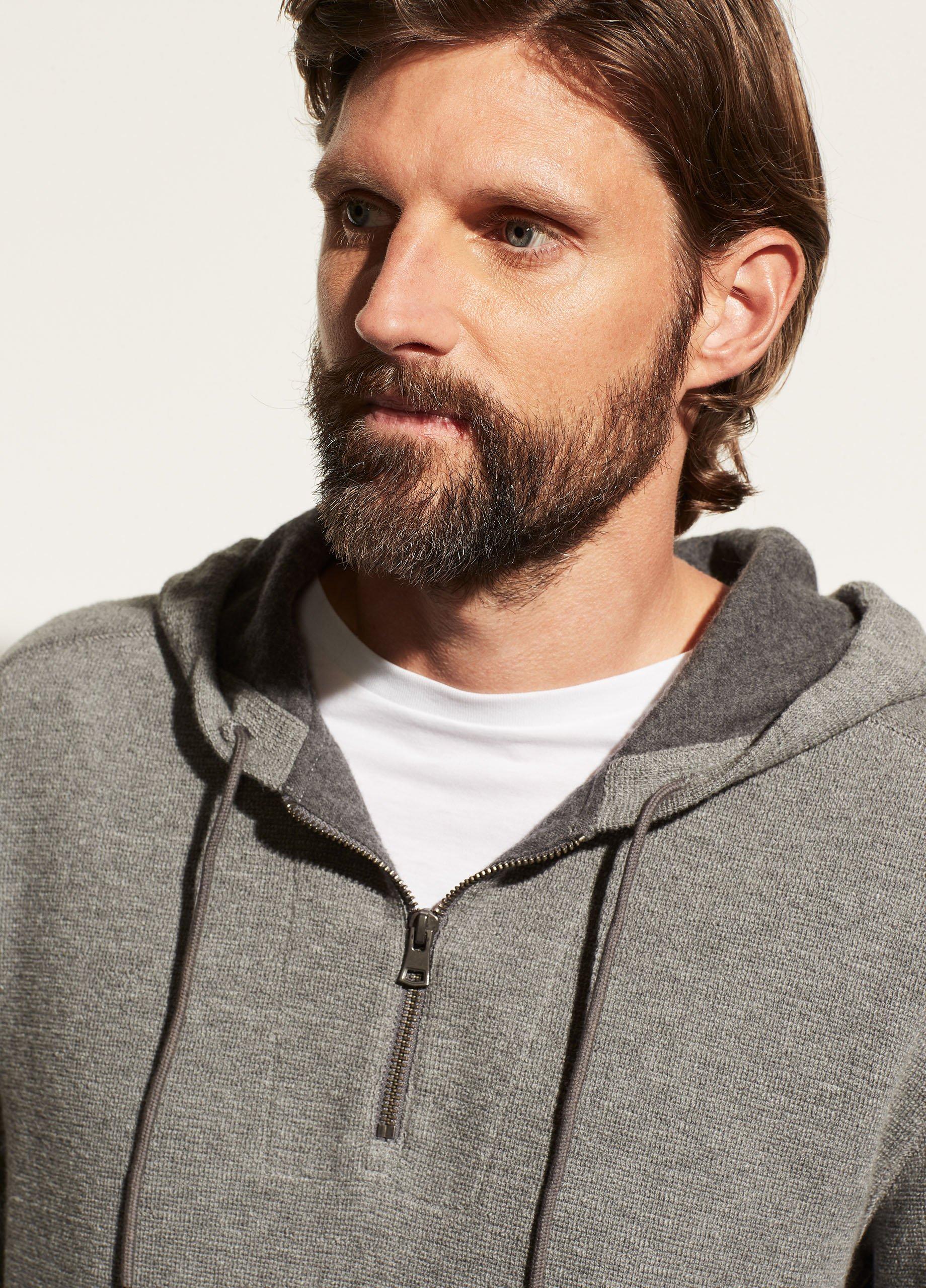 Textured Quarter Zip Hoodie in Vince Products Men | Vince