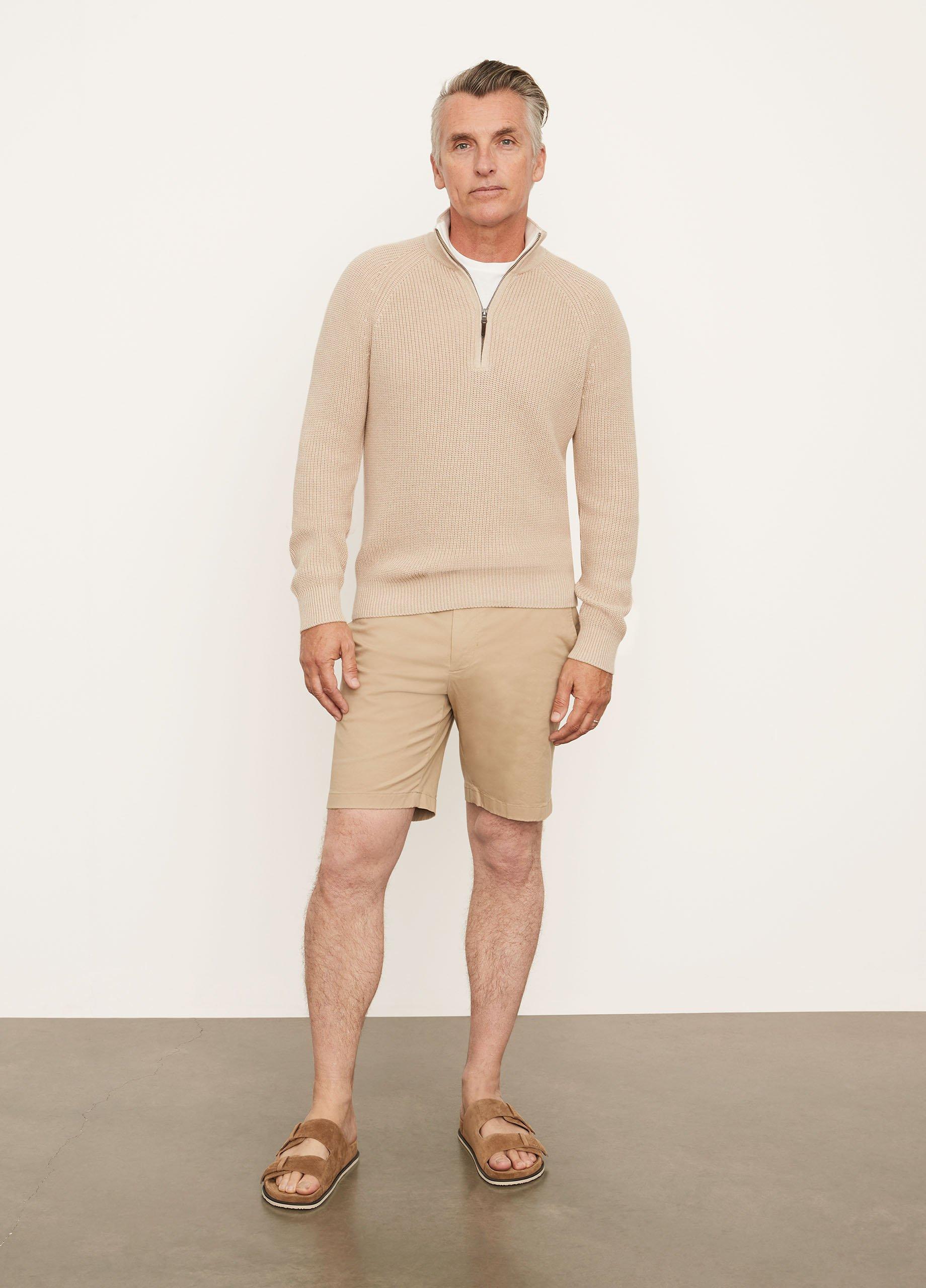 Two-Tone Rib Quarter-Zip in Vince Products Men | Vince