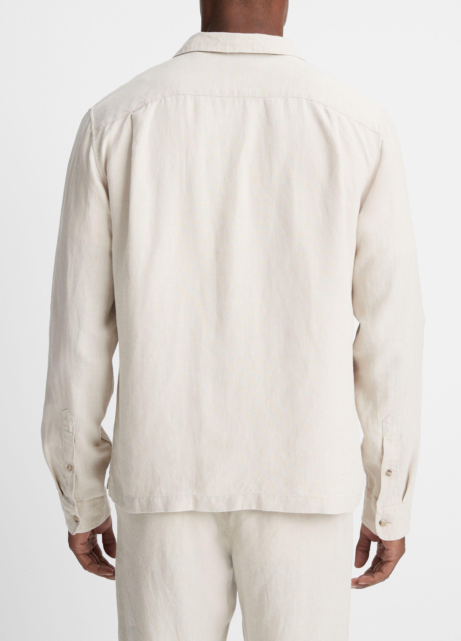 Hemp Camp-Collar Long-Sleeve Shirt in Shirts | Vince
