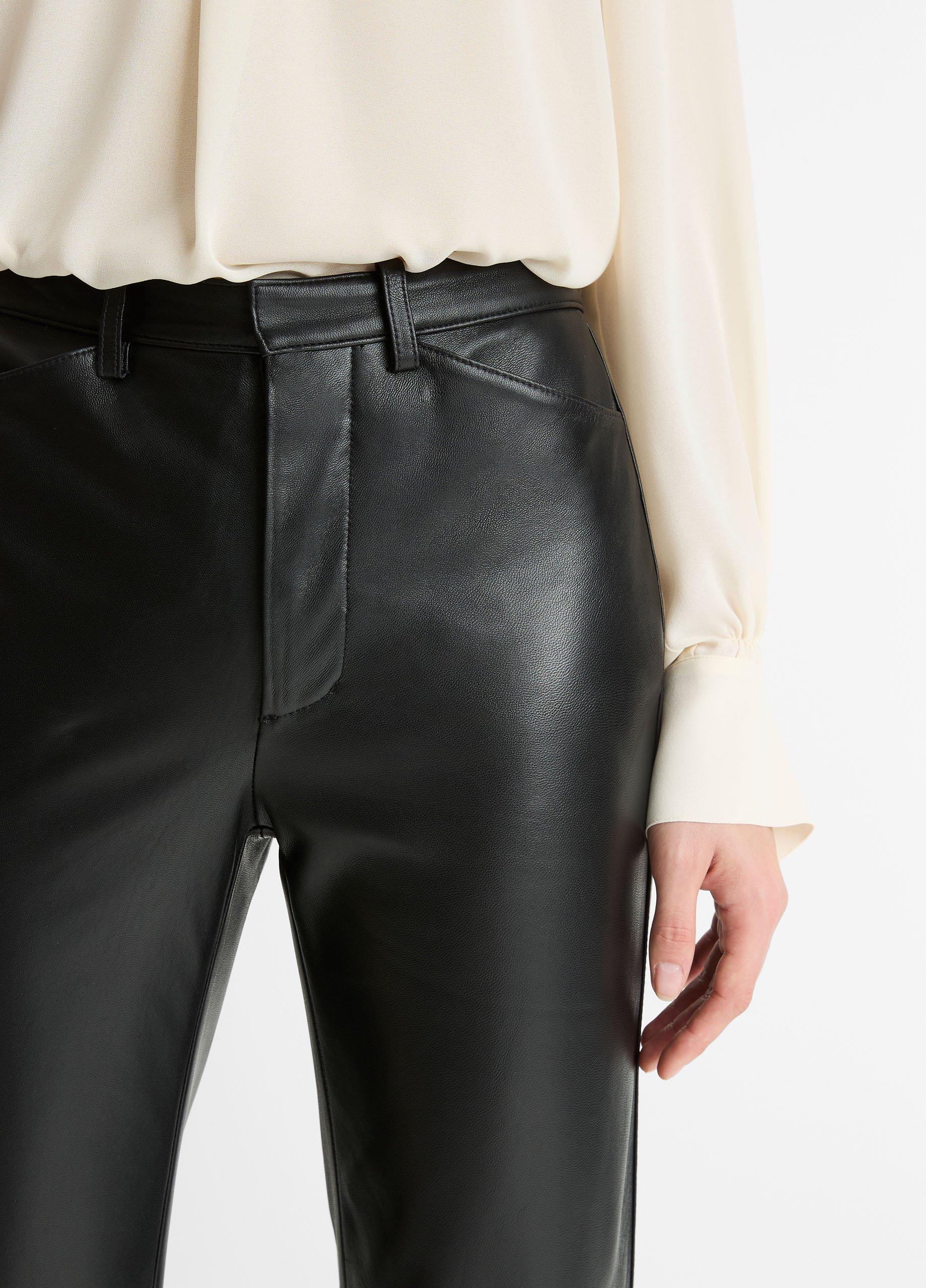 Leather Straight-Leg Trouser in Trousers | Vince
