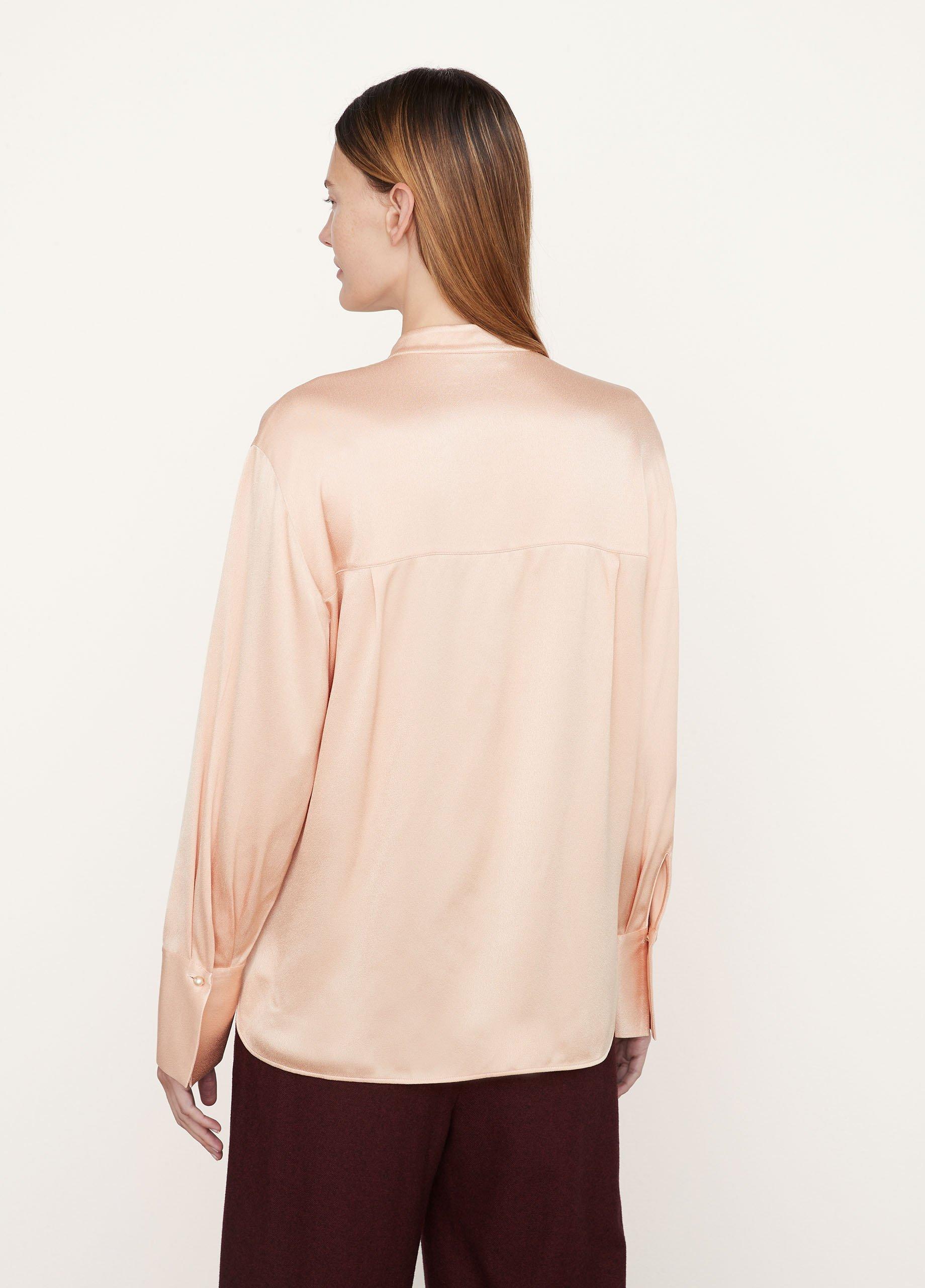 Relaxed Band Collar Shirt in Long Sleeve | Vince