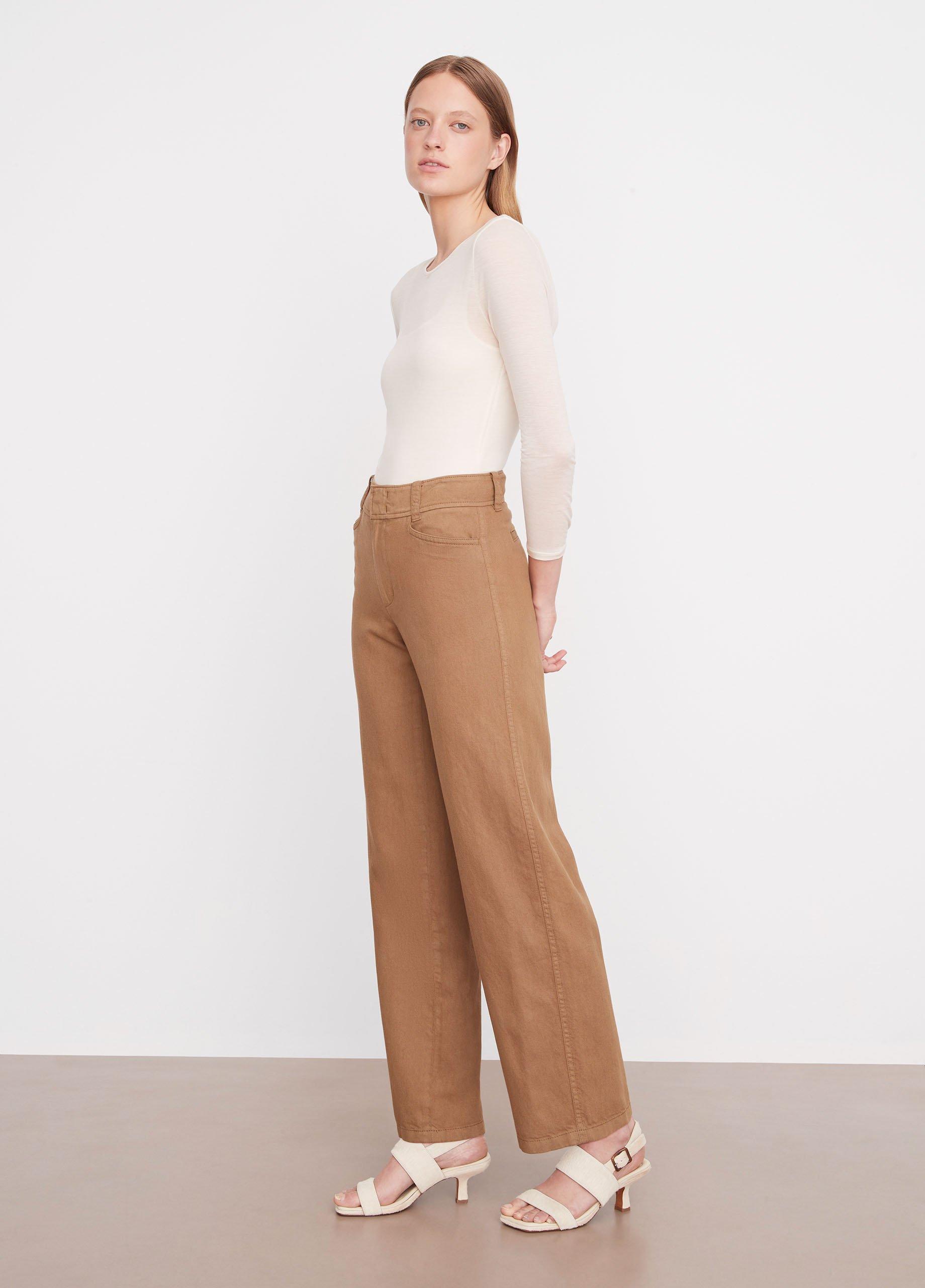 High-Waist Washed Casual Pant in Pants & Shorts | Vince