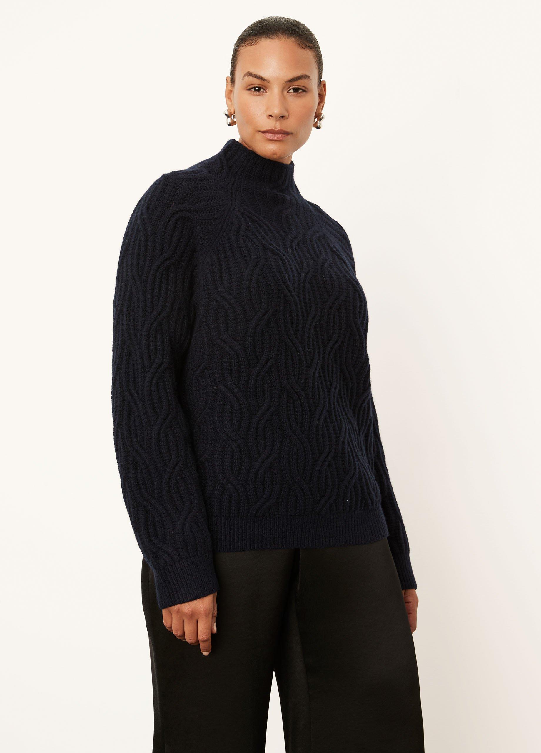 Texture Cable Turtleneck in Extended Sizes | Vince