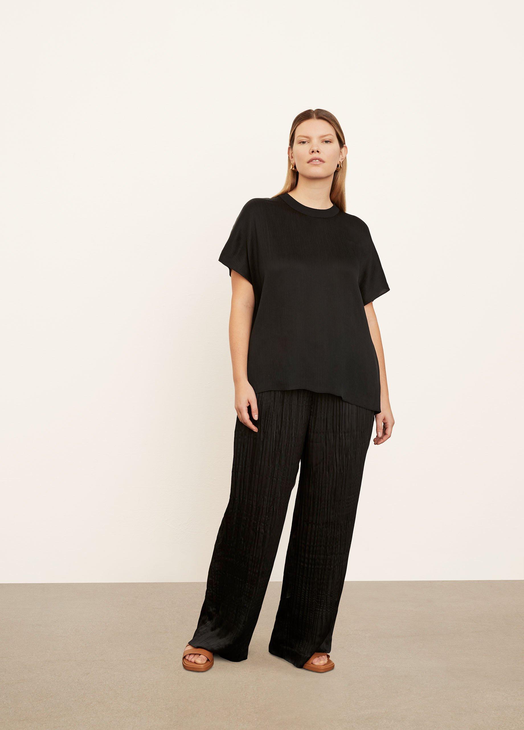 Rib-Trim Flutter-Sleeve Shell in Vince Products Women | Vince