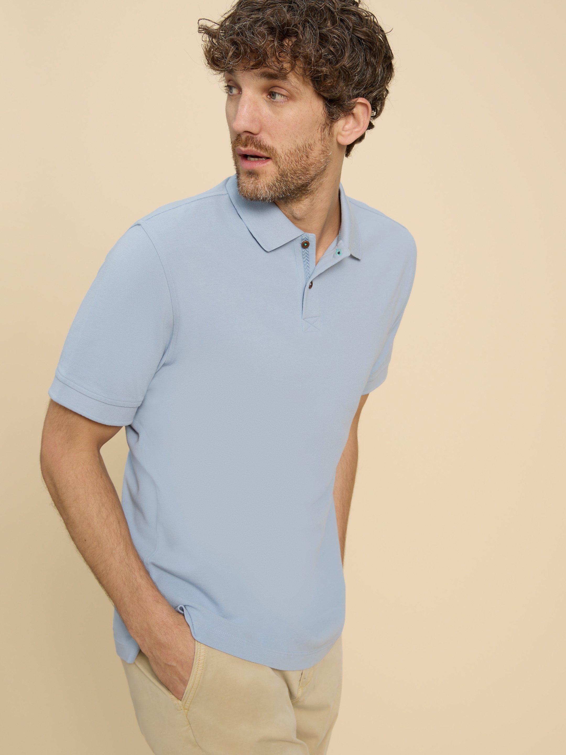 Utility Polo in LIGHT BLUE | White Stuff