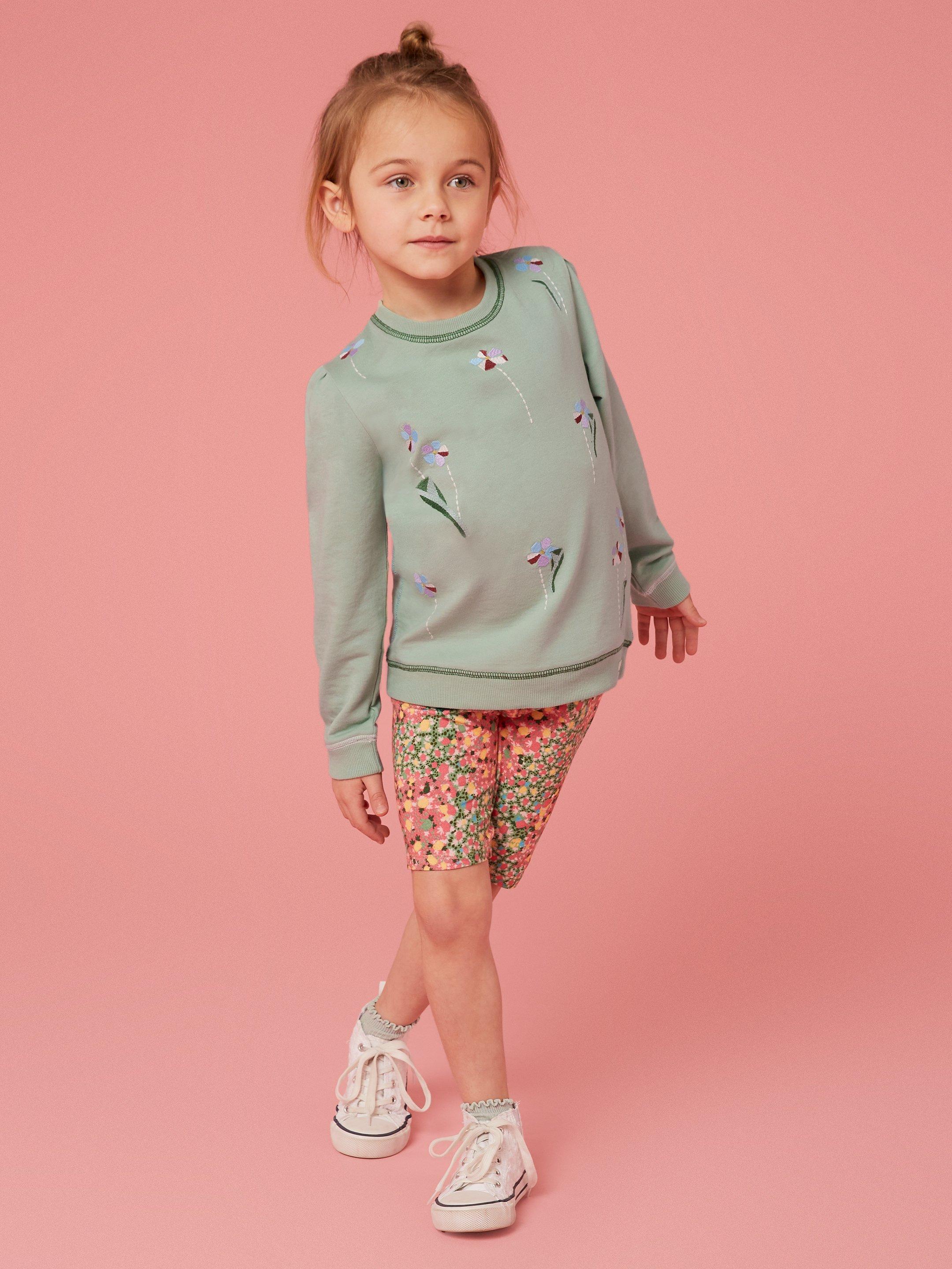 Bouquet Jersey Sweat in GREEN MULTI | White Stuff