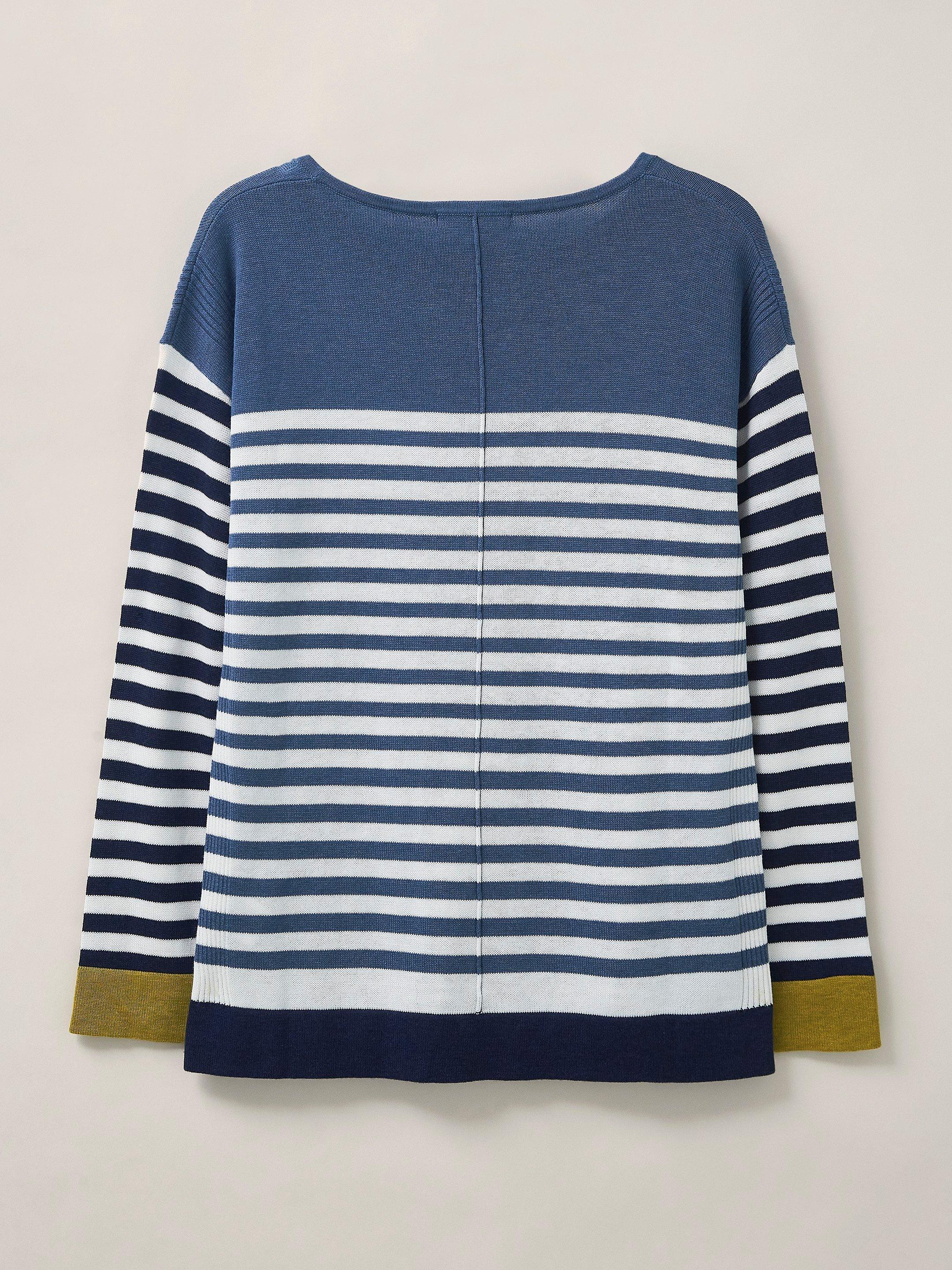 Olivia Colour Block Stripe Jumper in WHITE MULTI | White Stuff