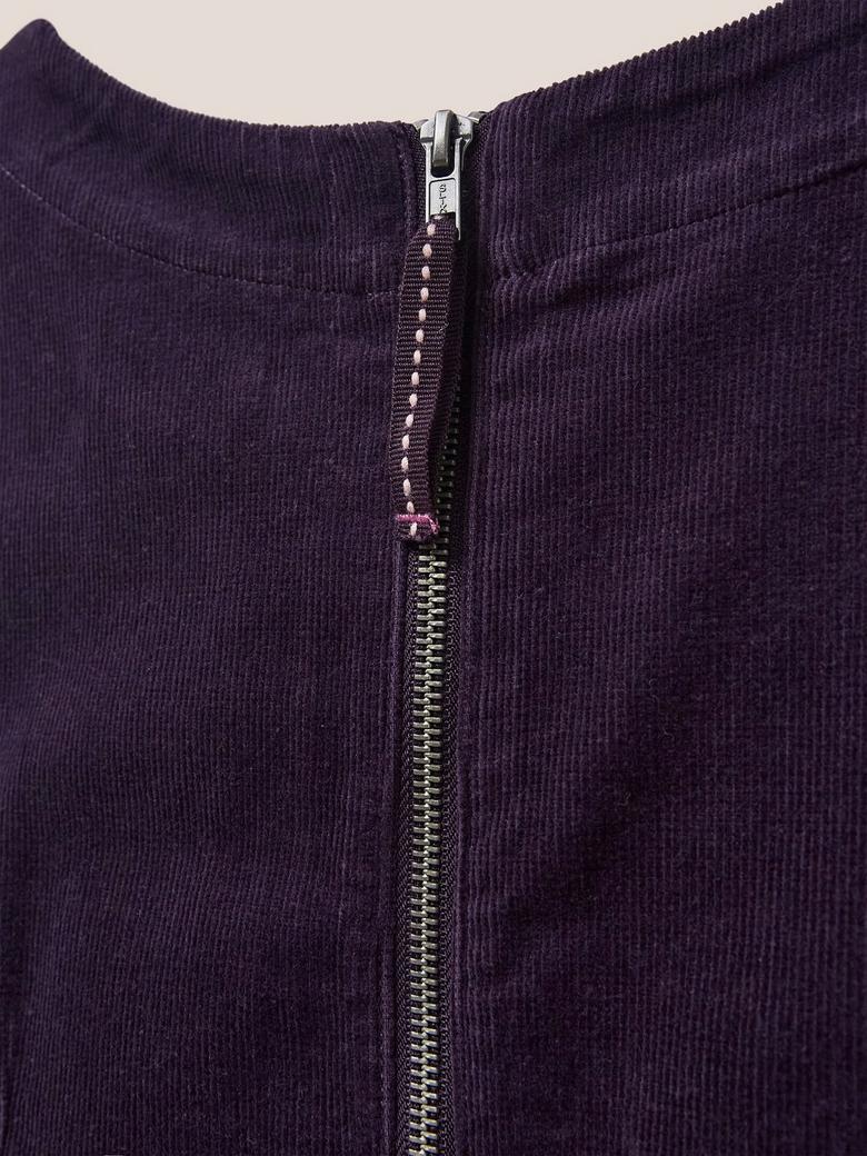 White Stuff Women's Lothbury Organic Cord Pinny Ladies Zip Dress ...