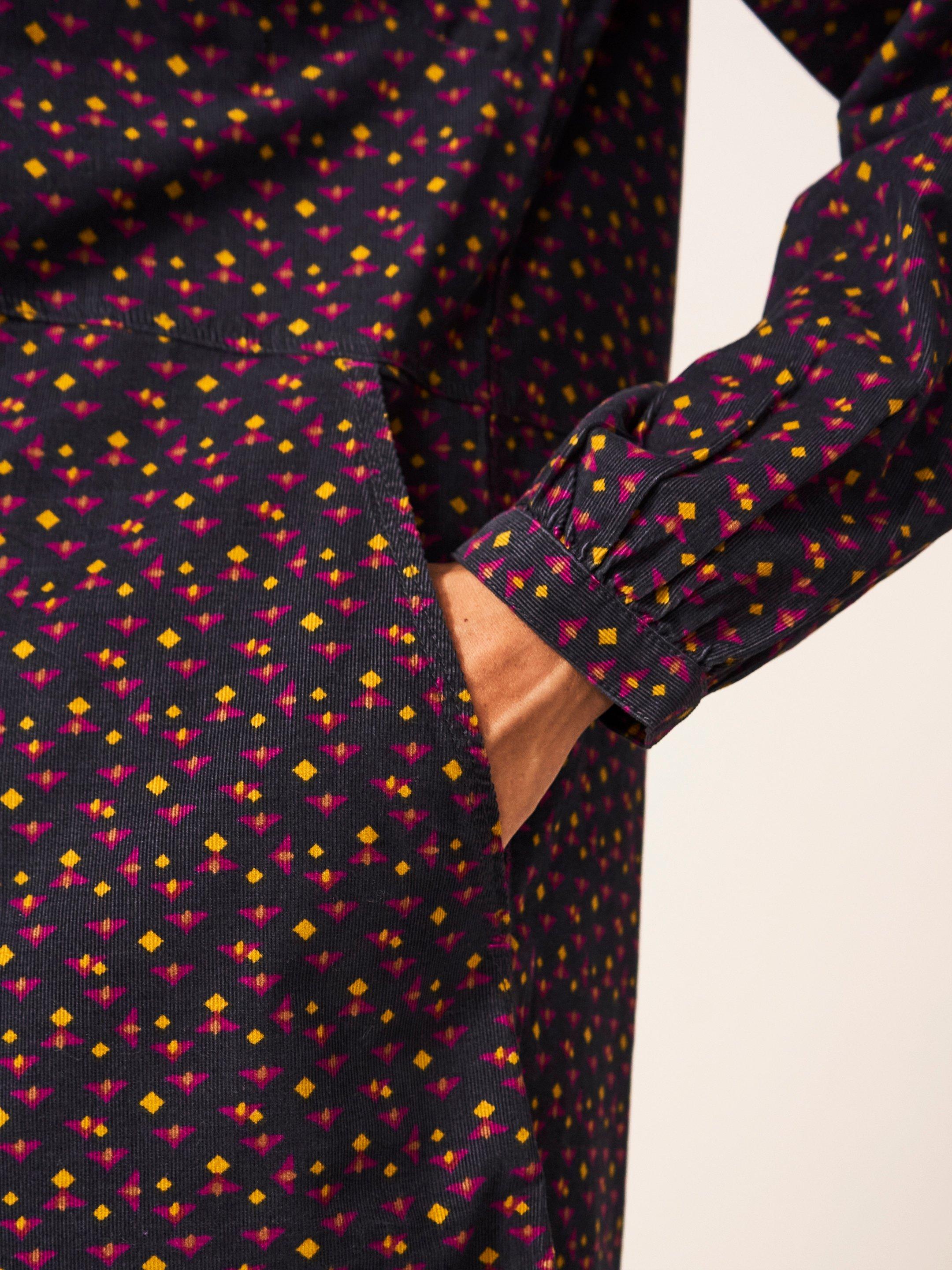 Jade Cord Tunic in GREY MULTI | White Stuff