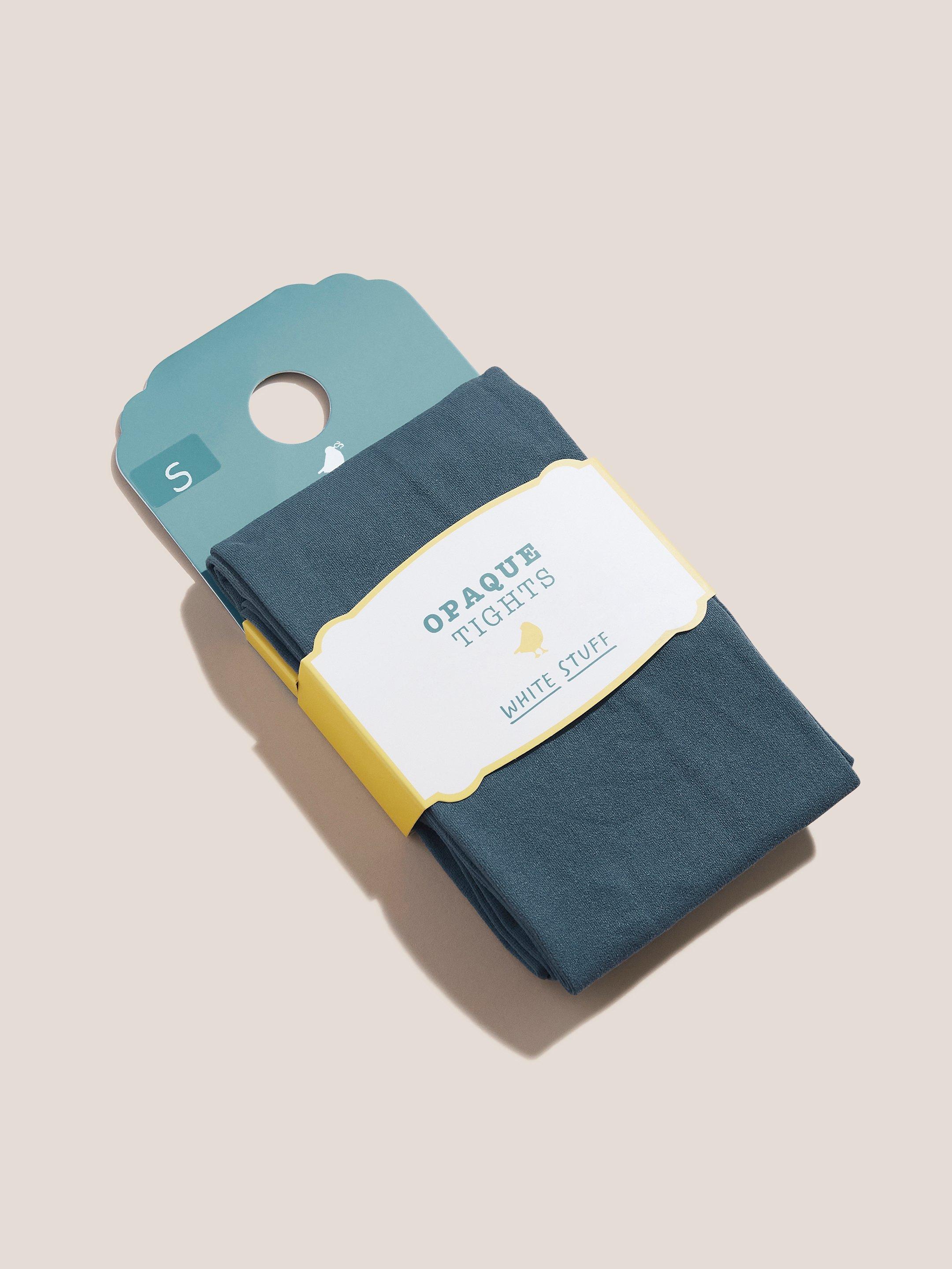 Olivia Opaque Tights In Mid Teal White Stuff