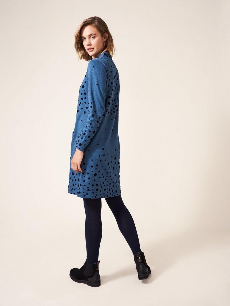 White Stuff Bea Flock Women's Dress Ladies High Neck Jersey Outfit with ...