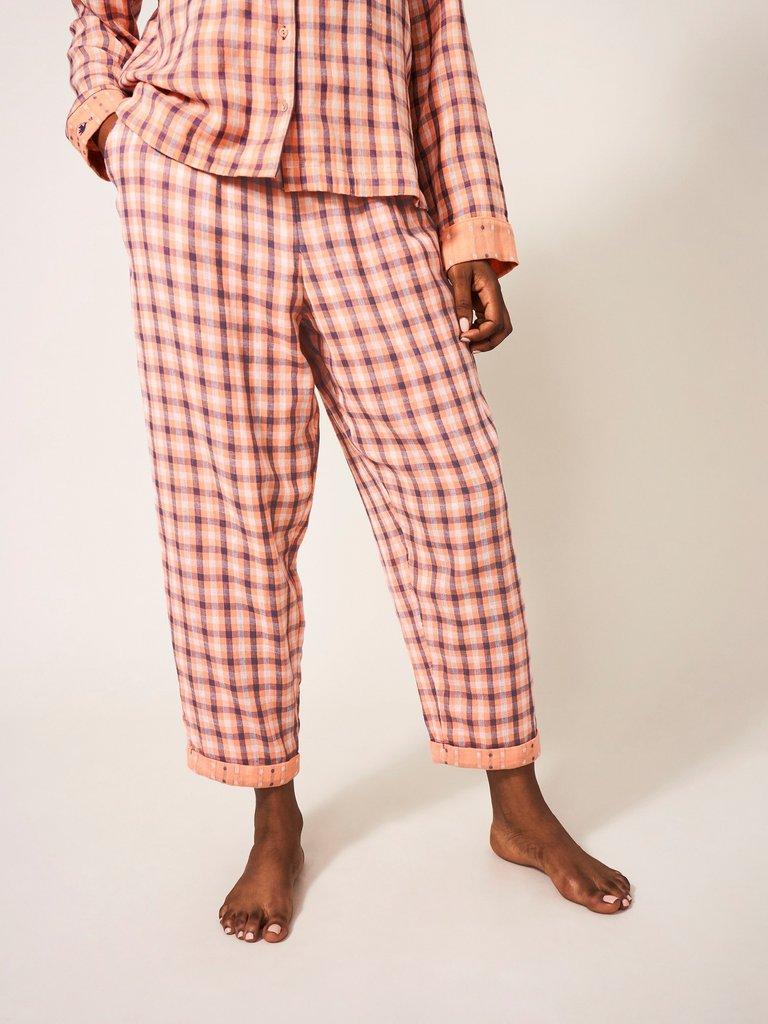 Nightsky Check PJ Bottom in PINK MULTI | White Stuff