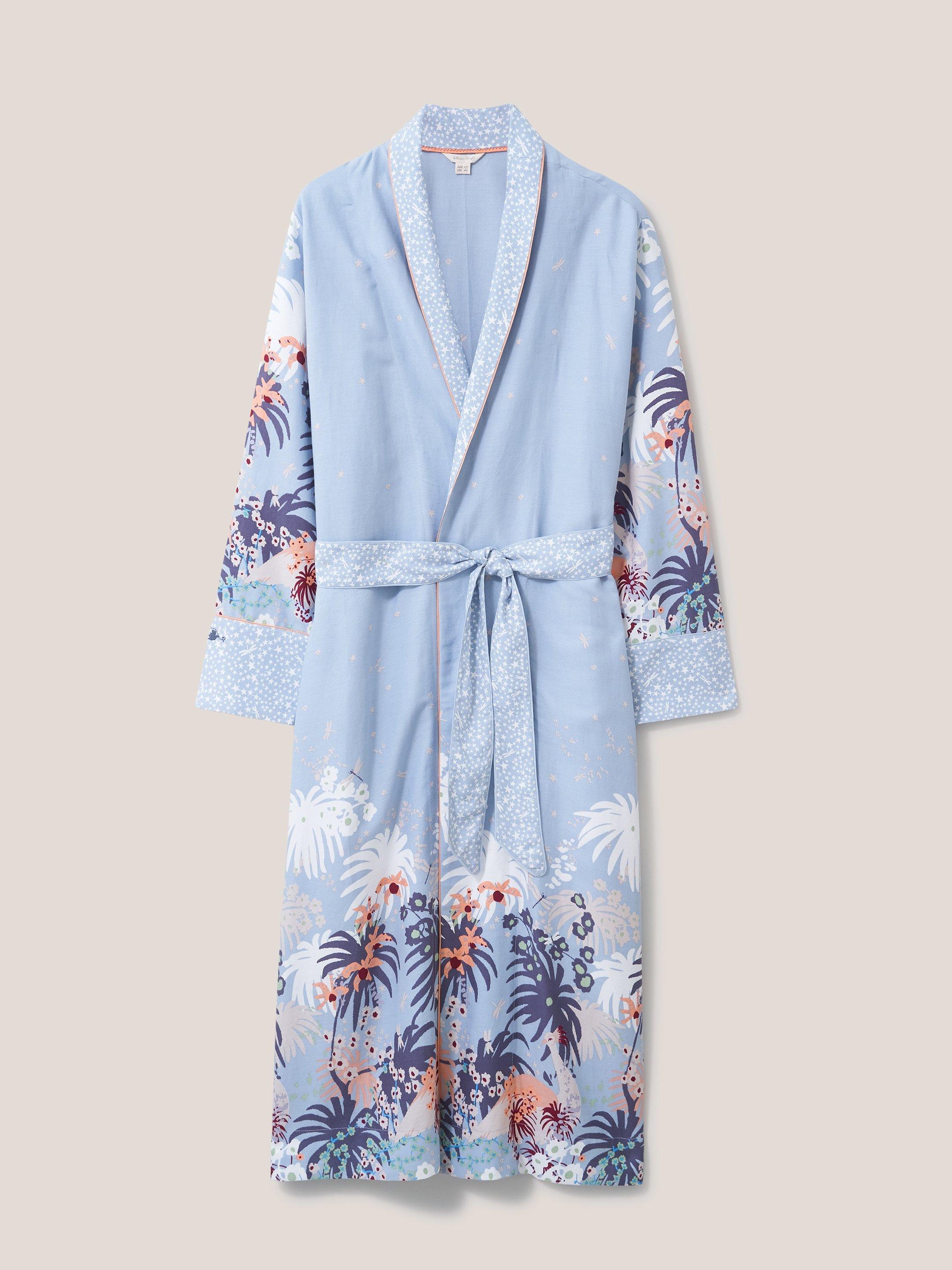 Nina Woven Robe in BLUE PRINT | White Stuff