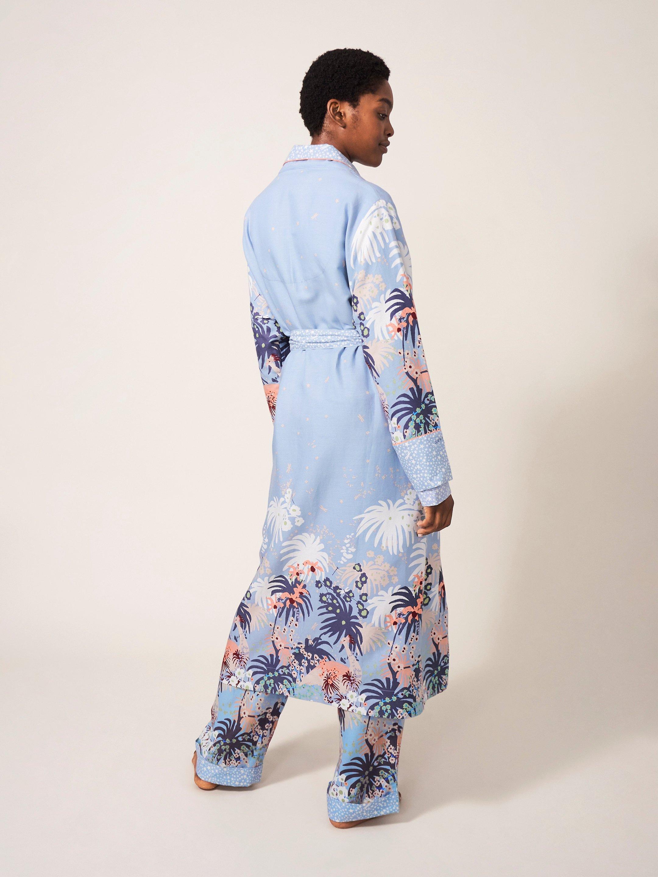 Nina Woven Robe in BLUE PRINT | White Stuff