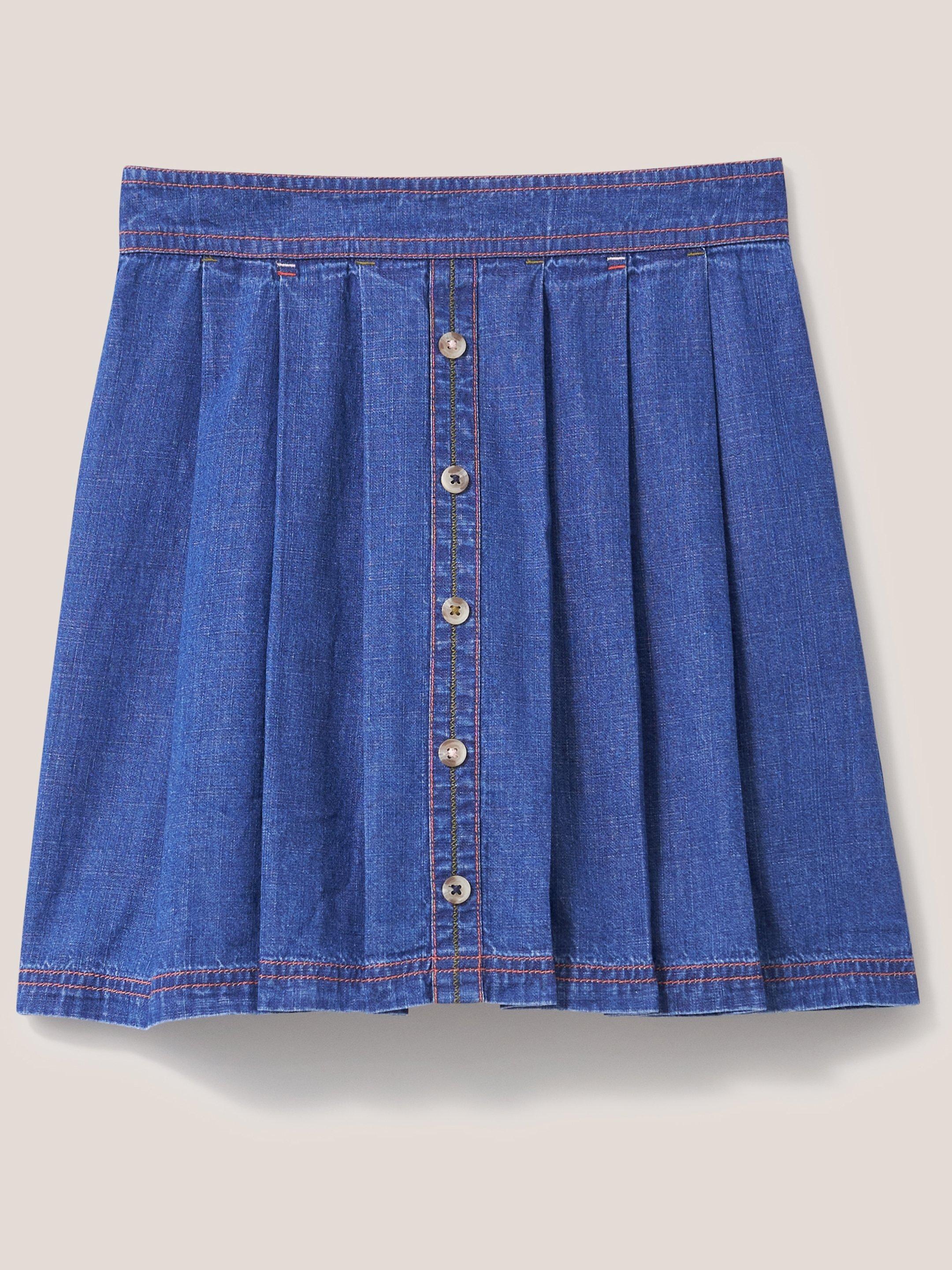 Nora Denim Skirt in MID DENIM | White Stuff