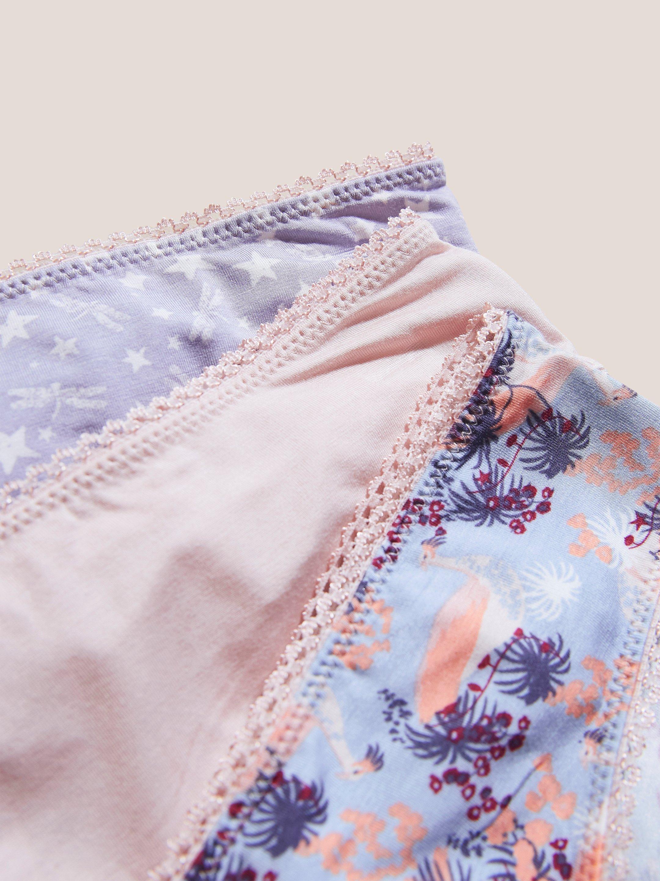 Knicker 3 Pack in BLUE PRINT | White Stuff