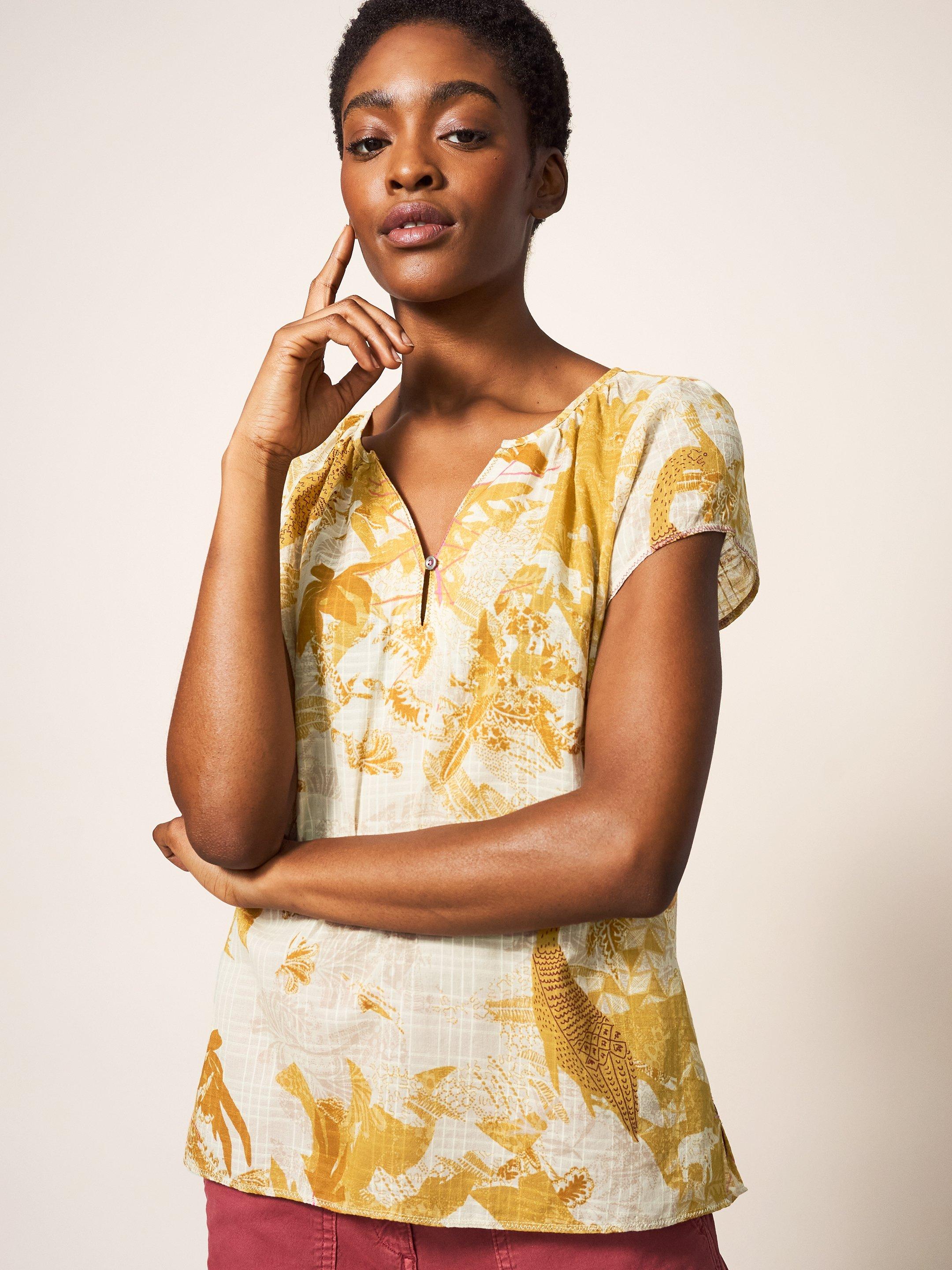 Keri Organic Cotton Top in IVORY MULTI | White Stuff