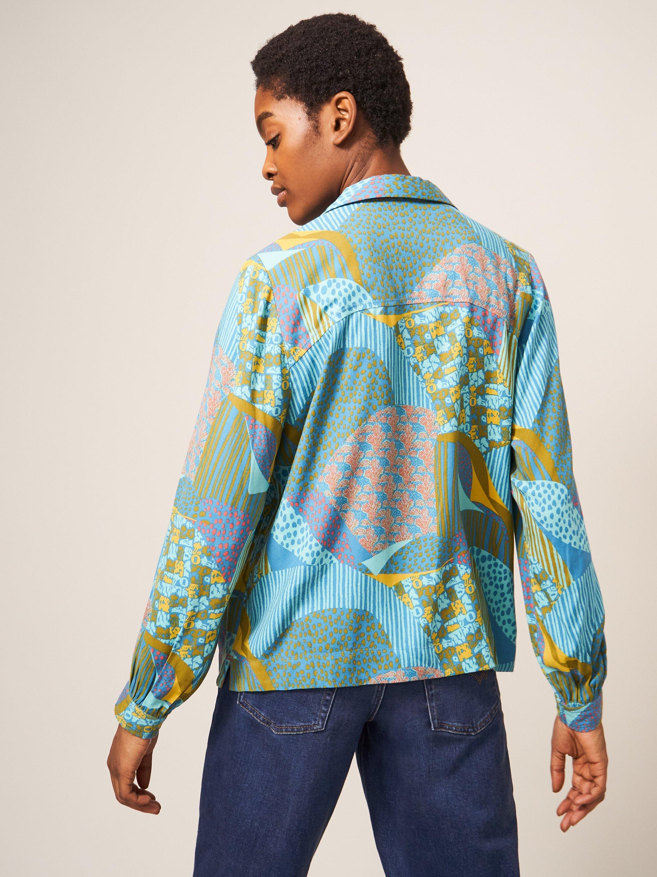 Bonnie Top in TEAL MULTI | White Stuff