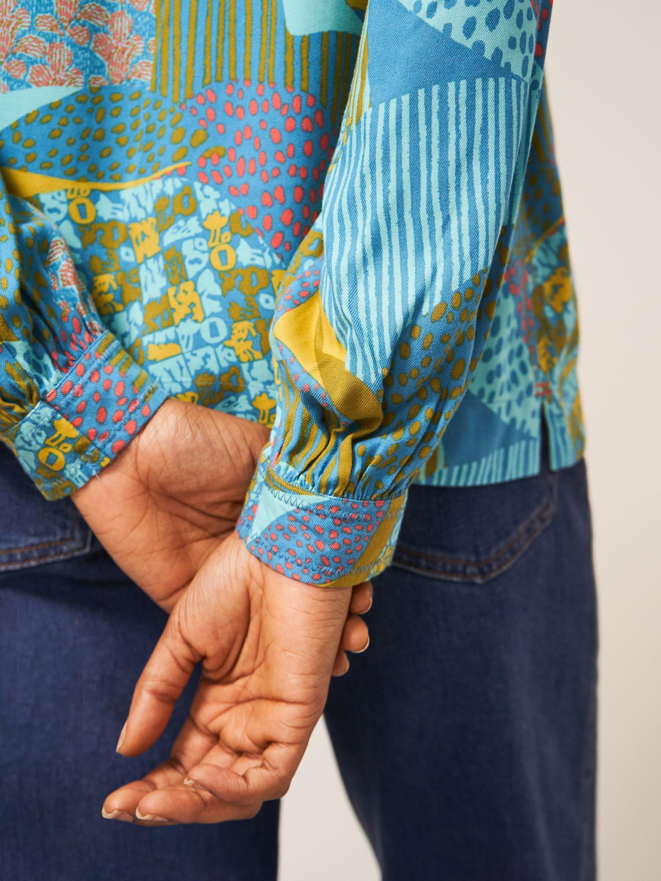 Bonnie Top in TEAL MULTI | White Stuff