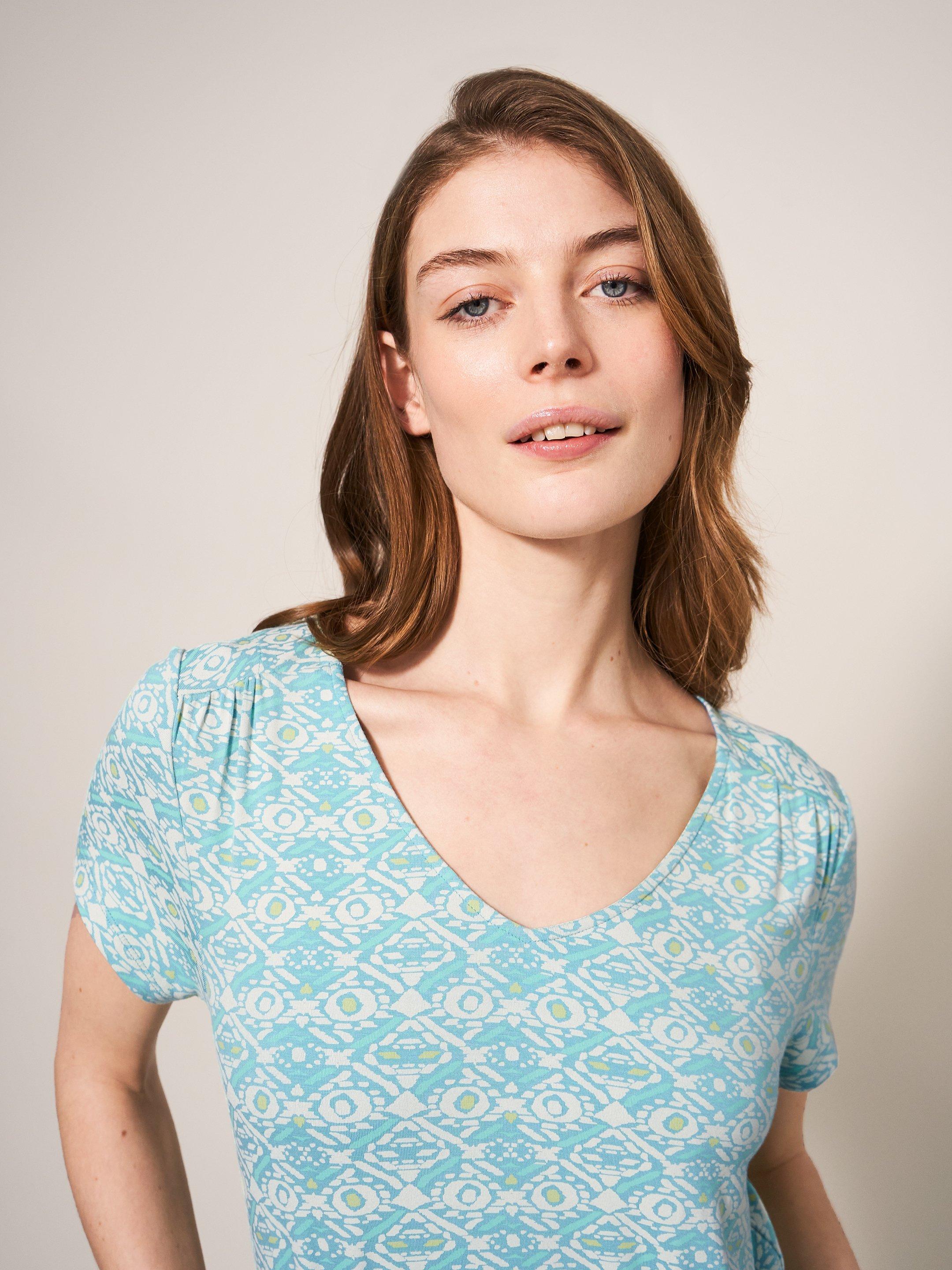 Tallie Jersey Dress in IVORY PRINT | White Stuff