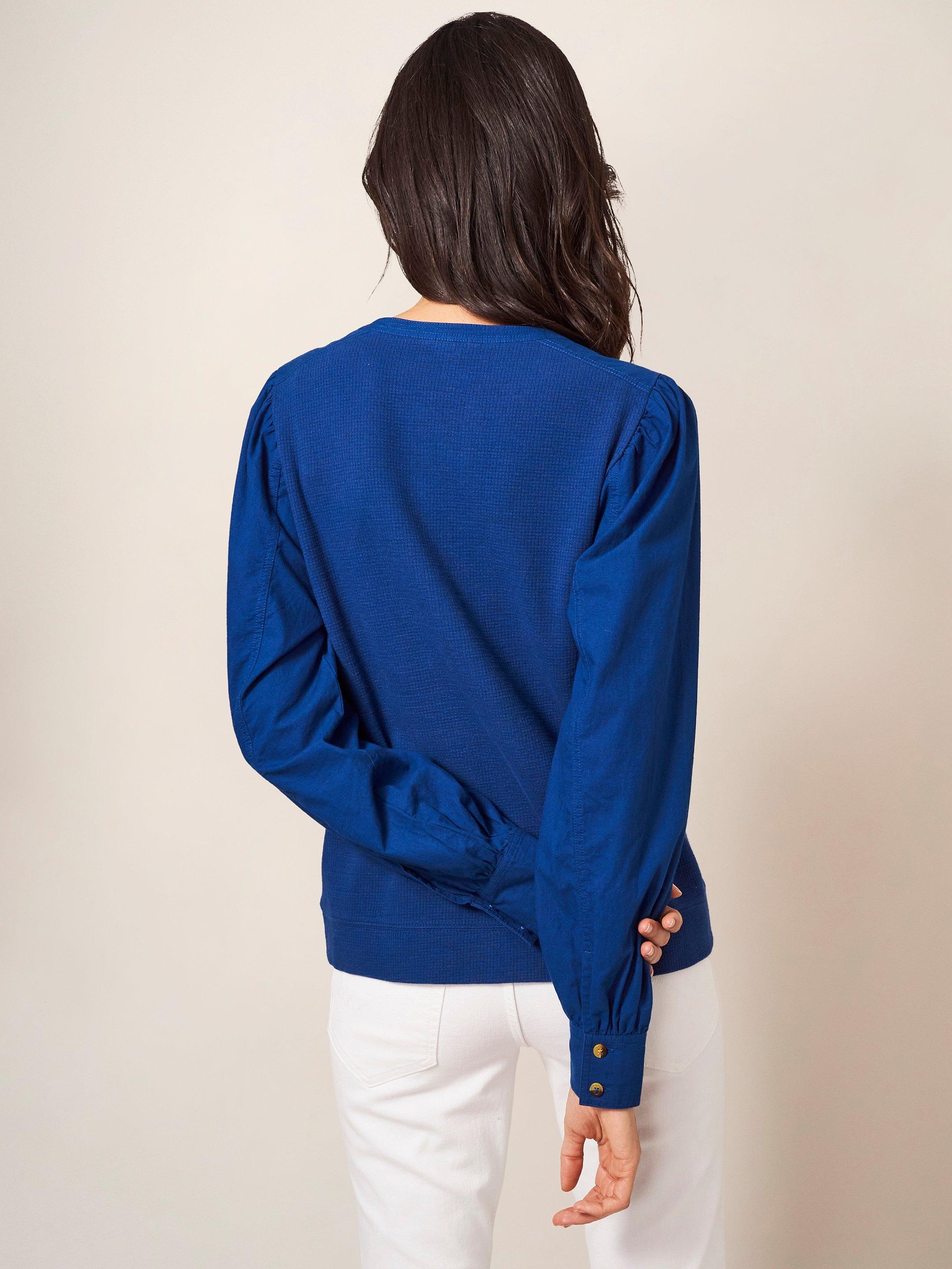 Honey Mix Media Top in MID BLUE | White Stuff