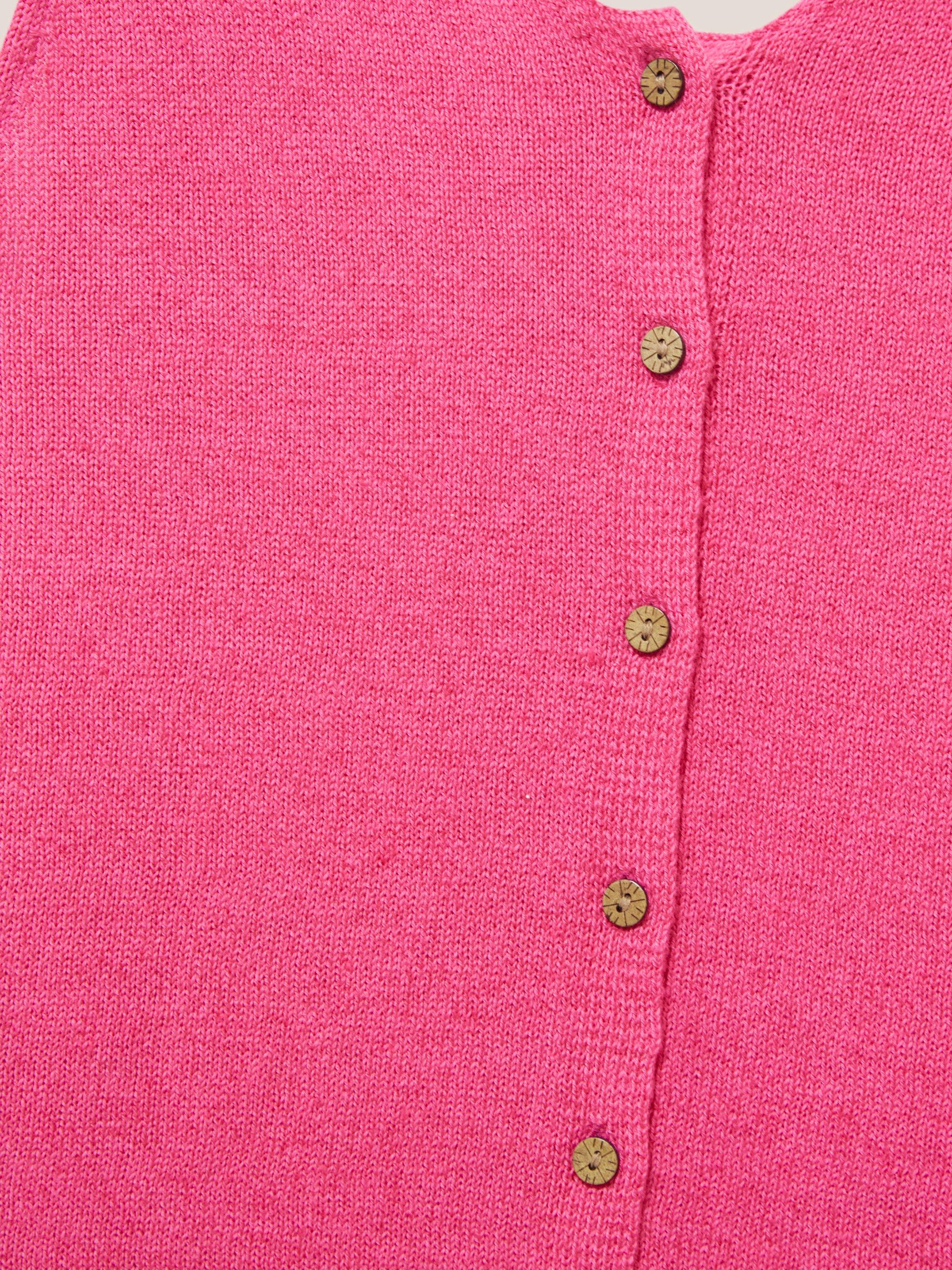 DAISY KNITTED VEST in BRIGHT PINK | White Stuff