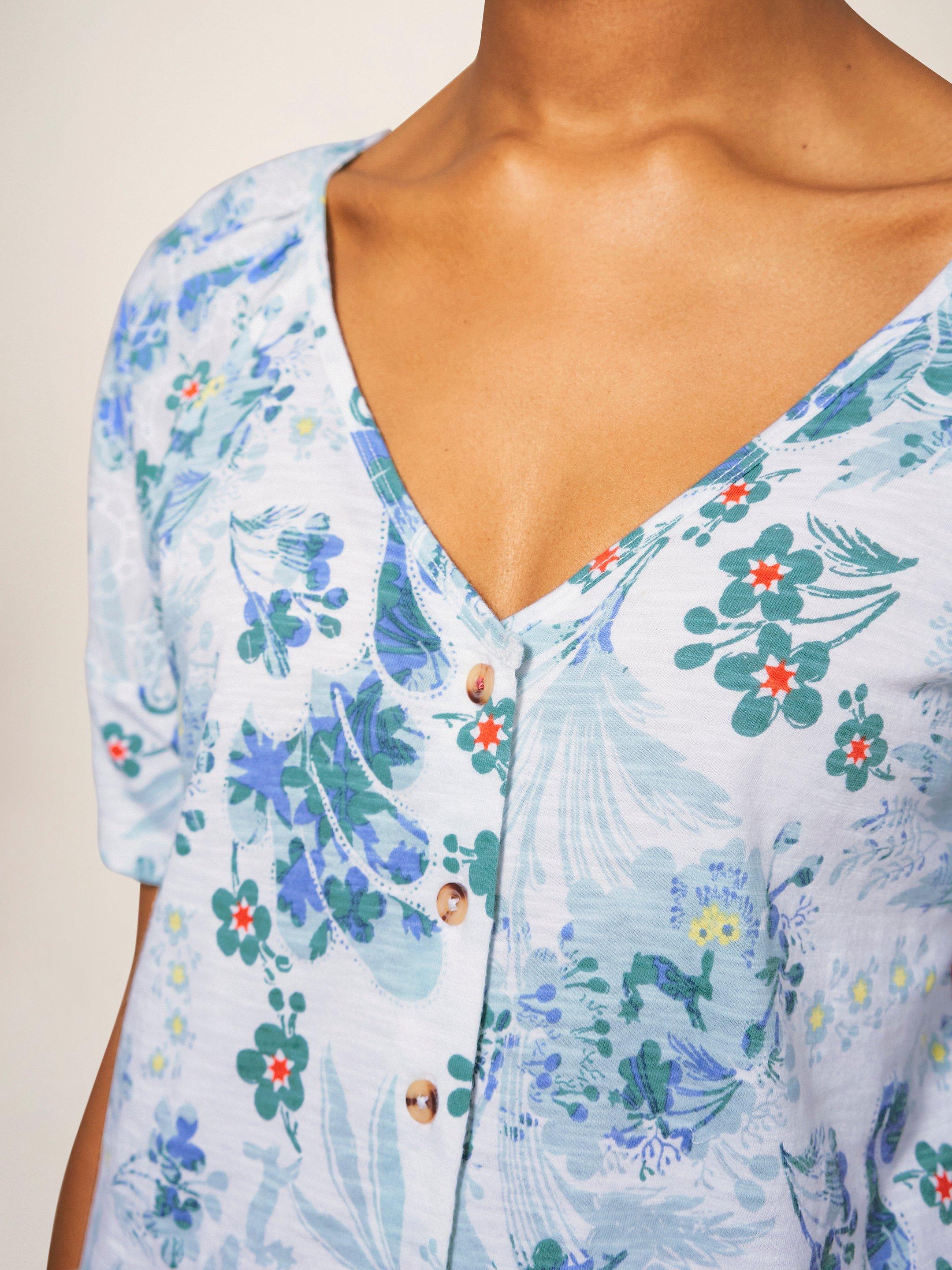 BRODERIE MIX TWO WAY TOP in WHITE PRINT | White Stuff