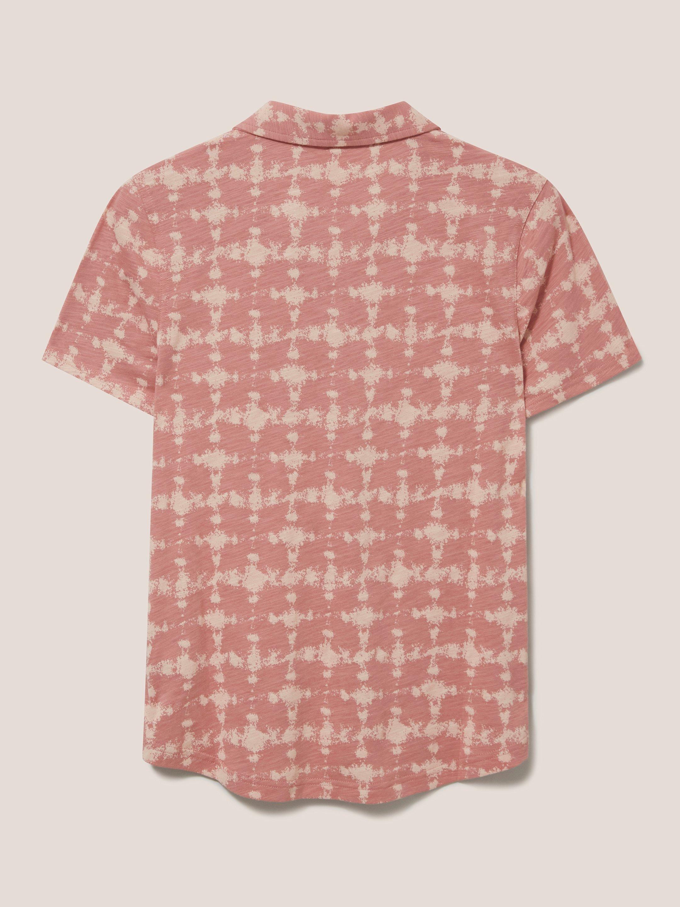 Penny Pocket Cotton Jersey Shirt in PINK PRINT | White Stuff