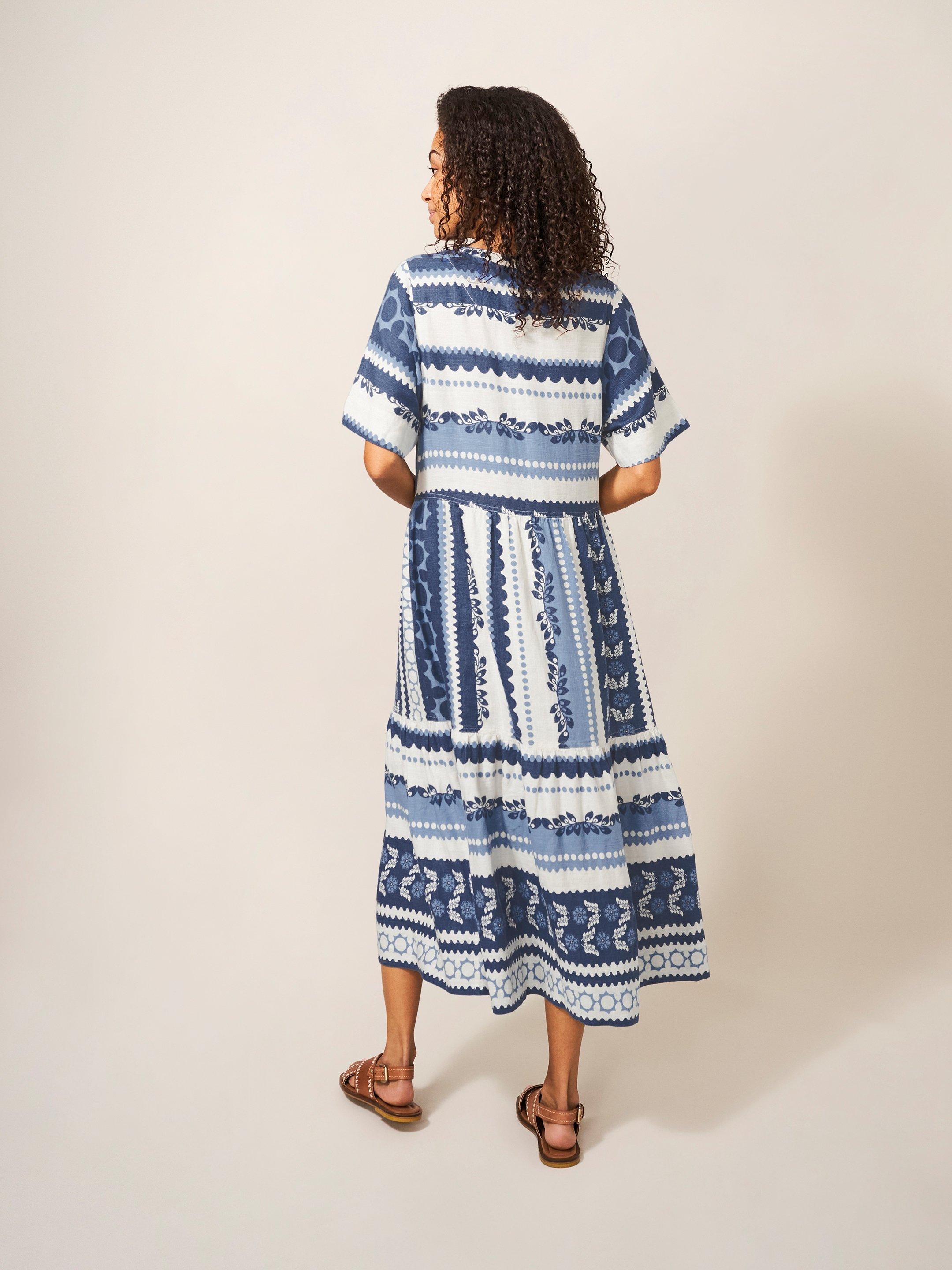 Pip Midi Dress in BLUE MULTI | White Stuff
