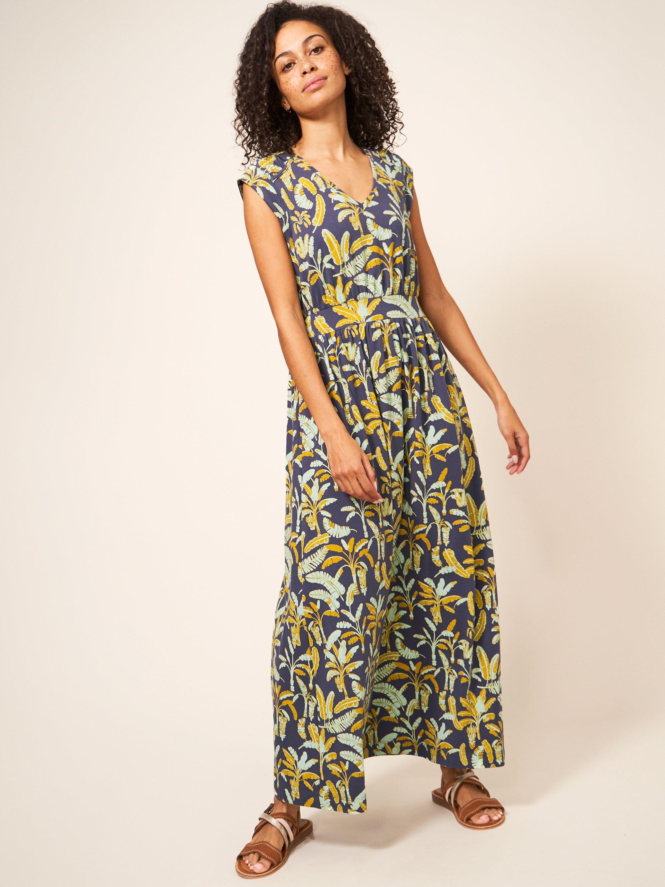 Darcie Jersey Dress in PURPLE MULTI | White Stuff