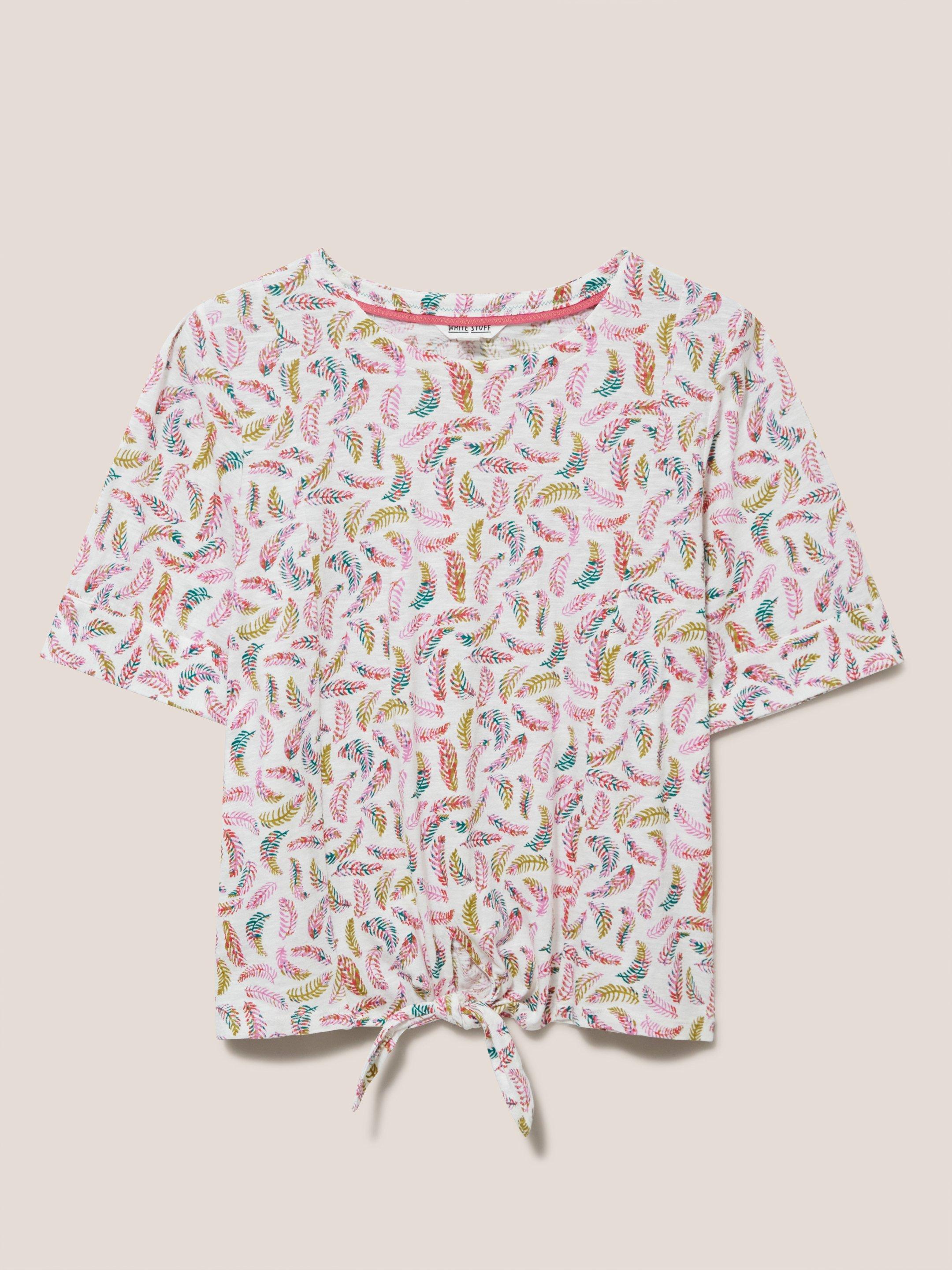 Tie Hem Print Top in NATURAL PRINT | White Stuff