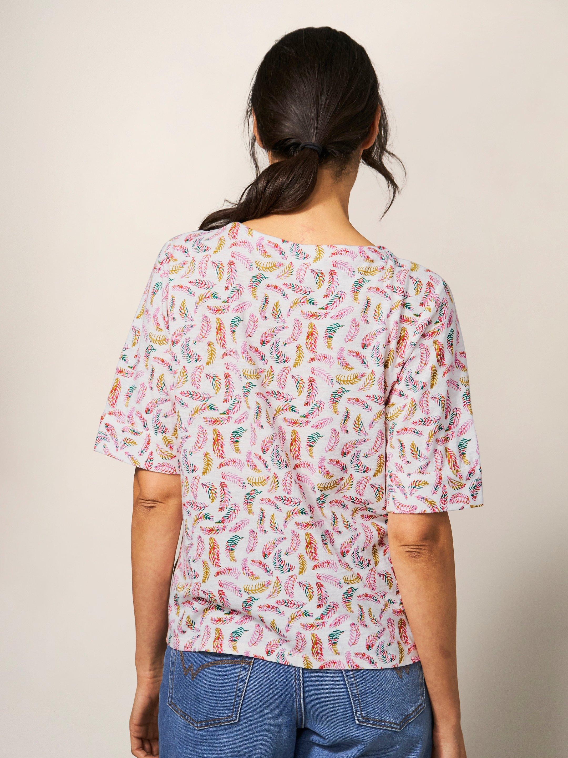 Tie Hem Print Top in NATURAL PRINT | White Stuff