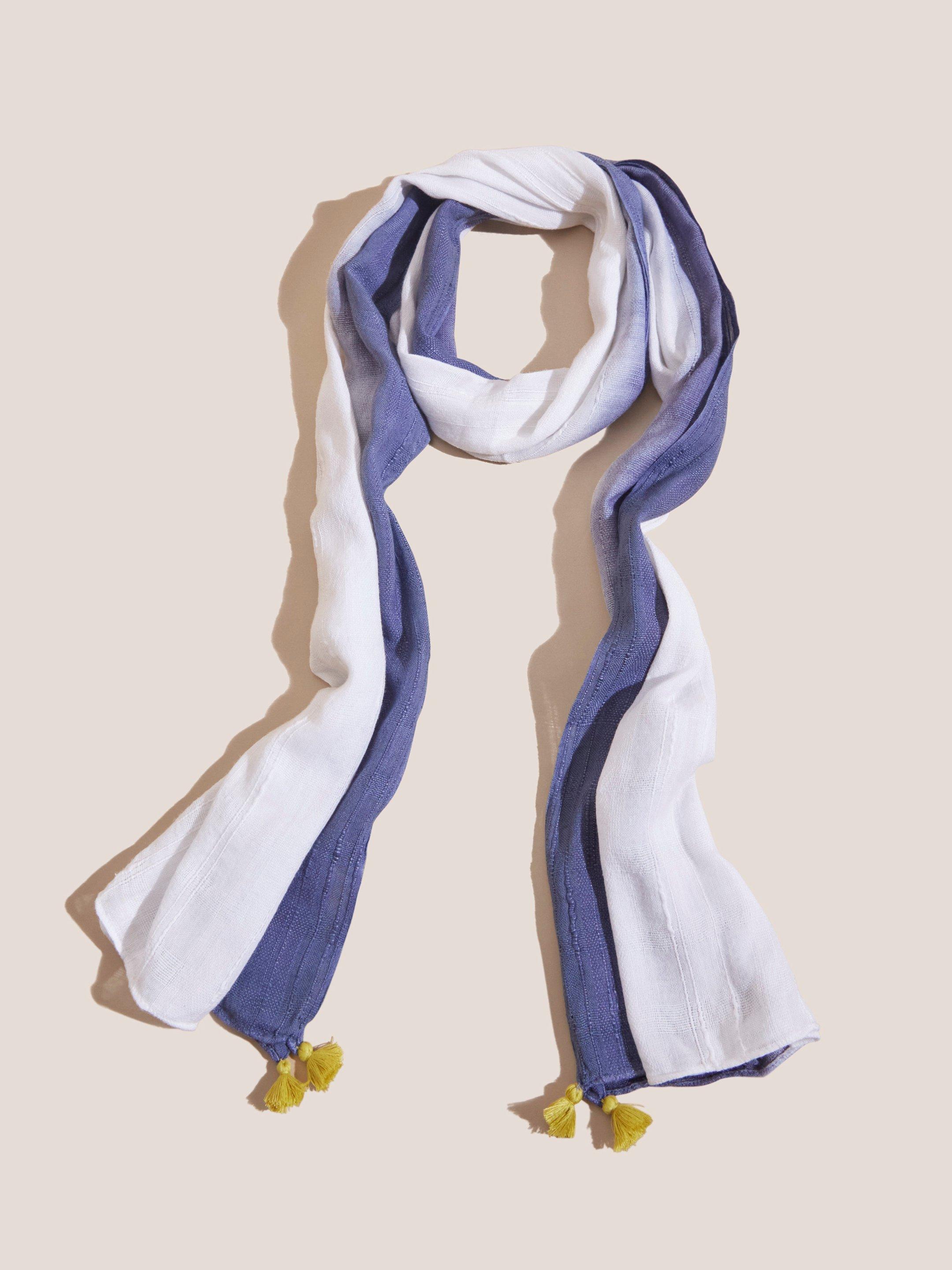 Textured Cotton Scarf in WHITE MULTI | White Stuff