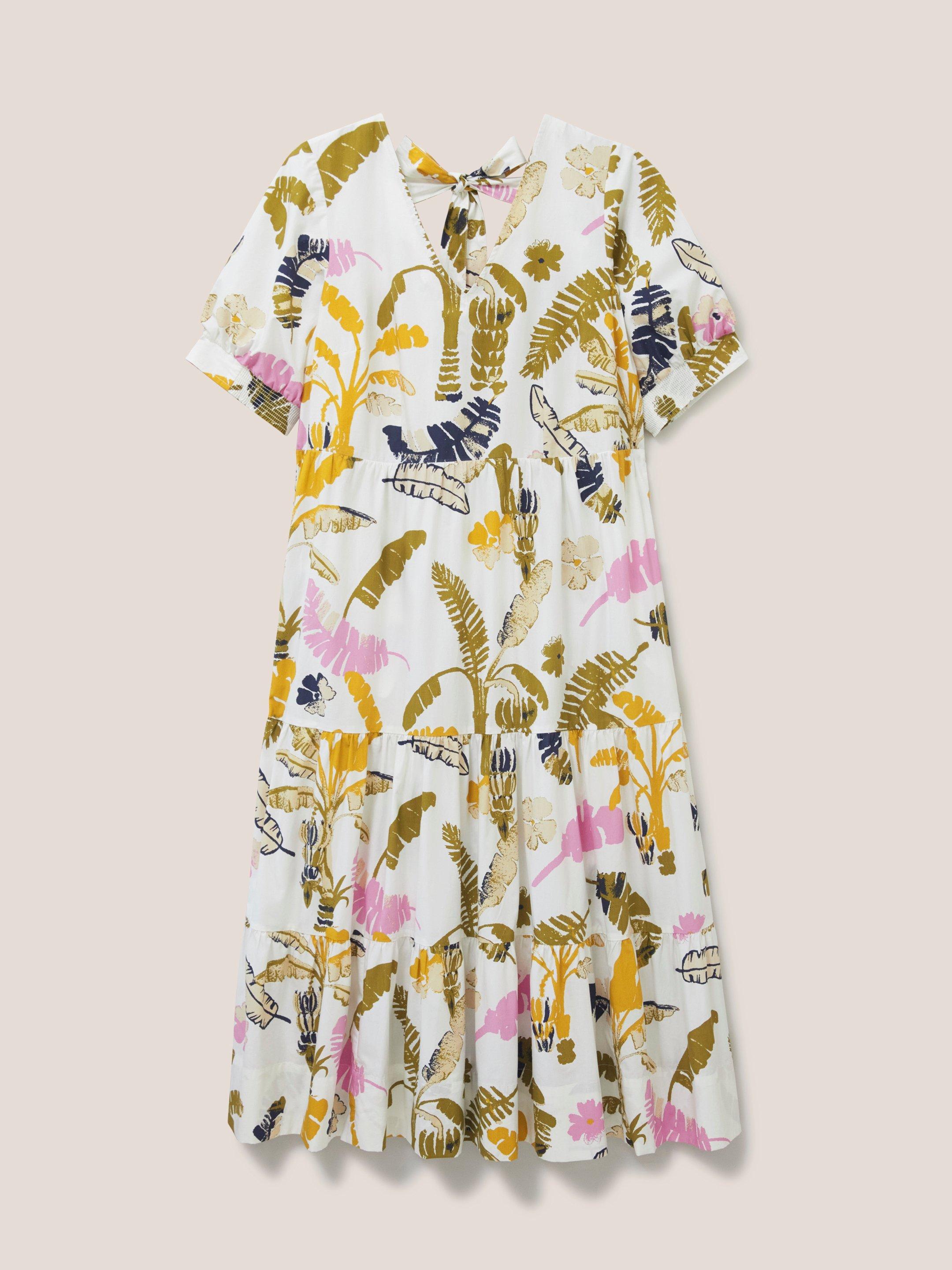 Jolene Cotton Midi Dress in WHITE MULTI | White Stuff