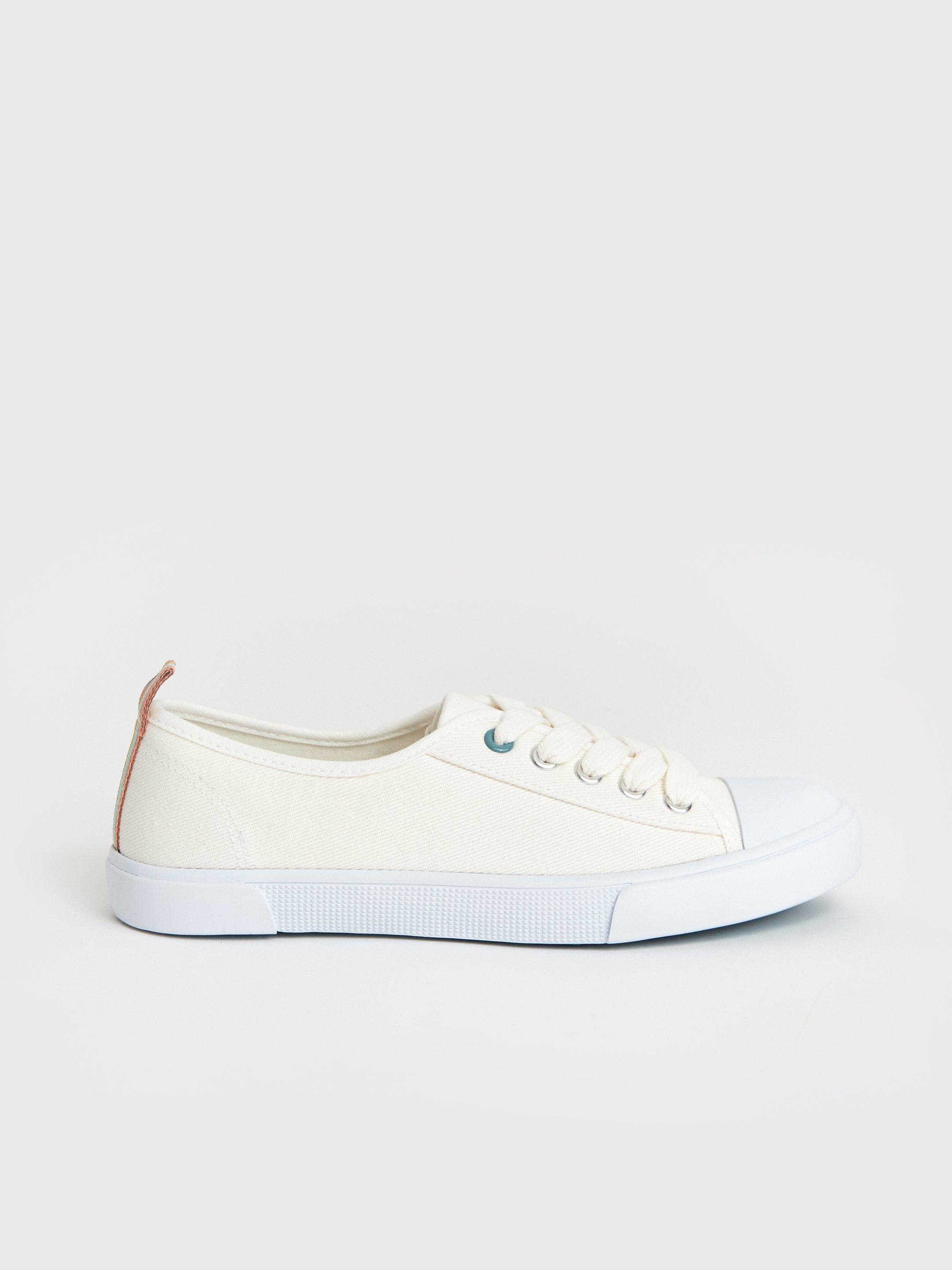 Piper Plimsolls in NATURAL WHITE | White Stuff